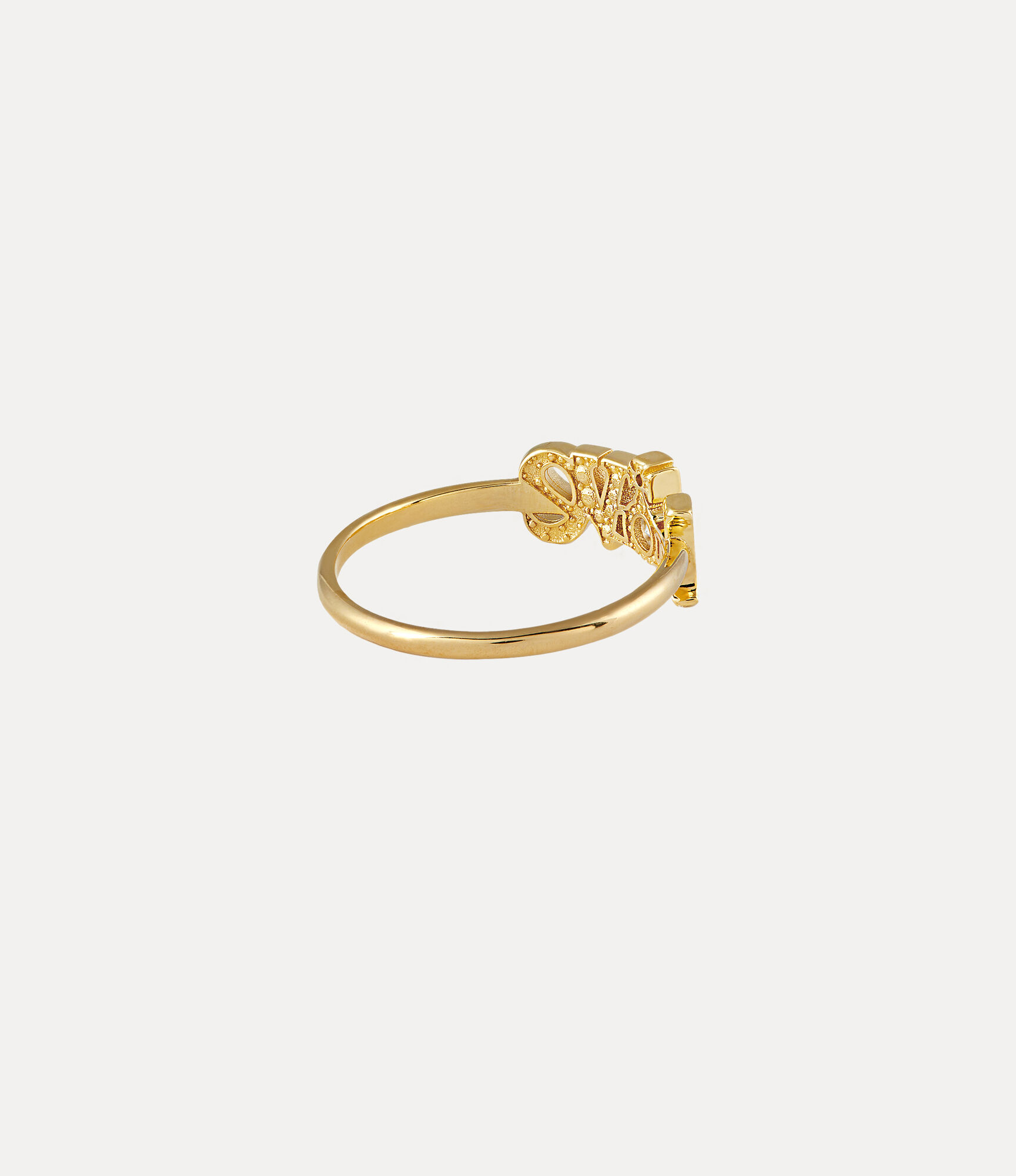 Erica ring in GOLD-WHITE-CZ | Vivienne Westwood®