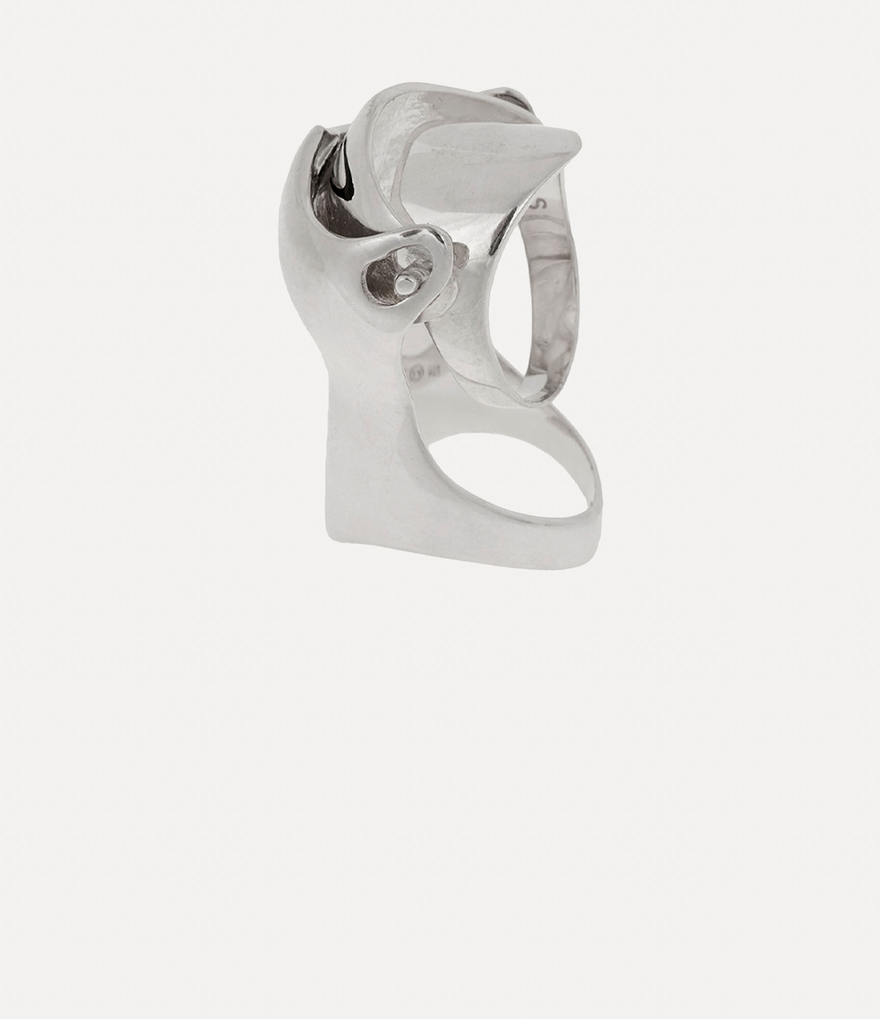 Knuckle Ring in PLATINUM-BLACK-Enamel | Vivienne Westwood®