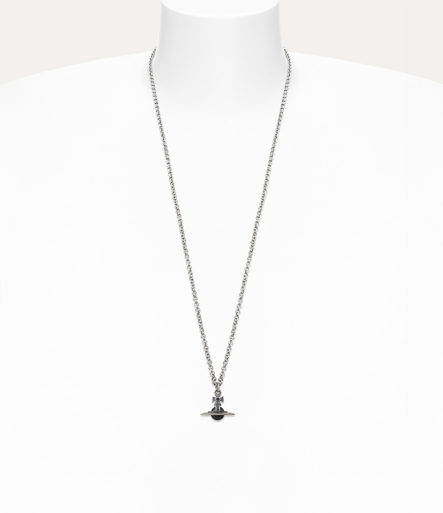 Man. New Tiny Orb Pendant Necklace in OXI-SILVER-PLATINUM-SILVER-NIGHT ...