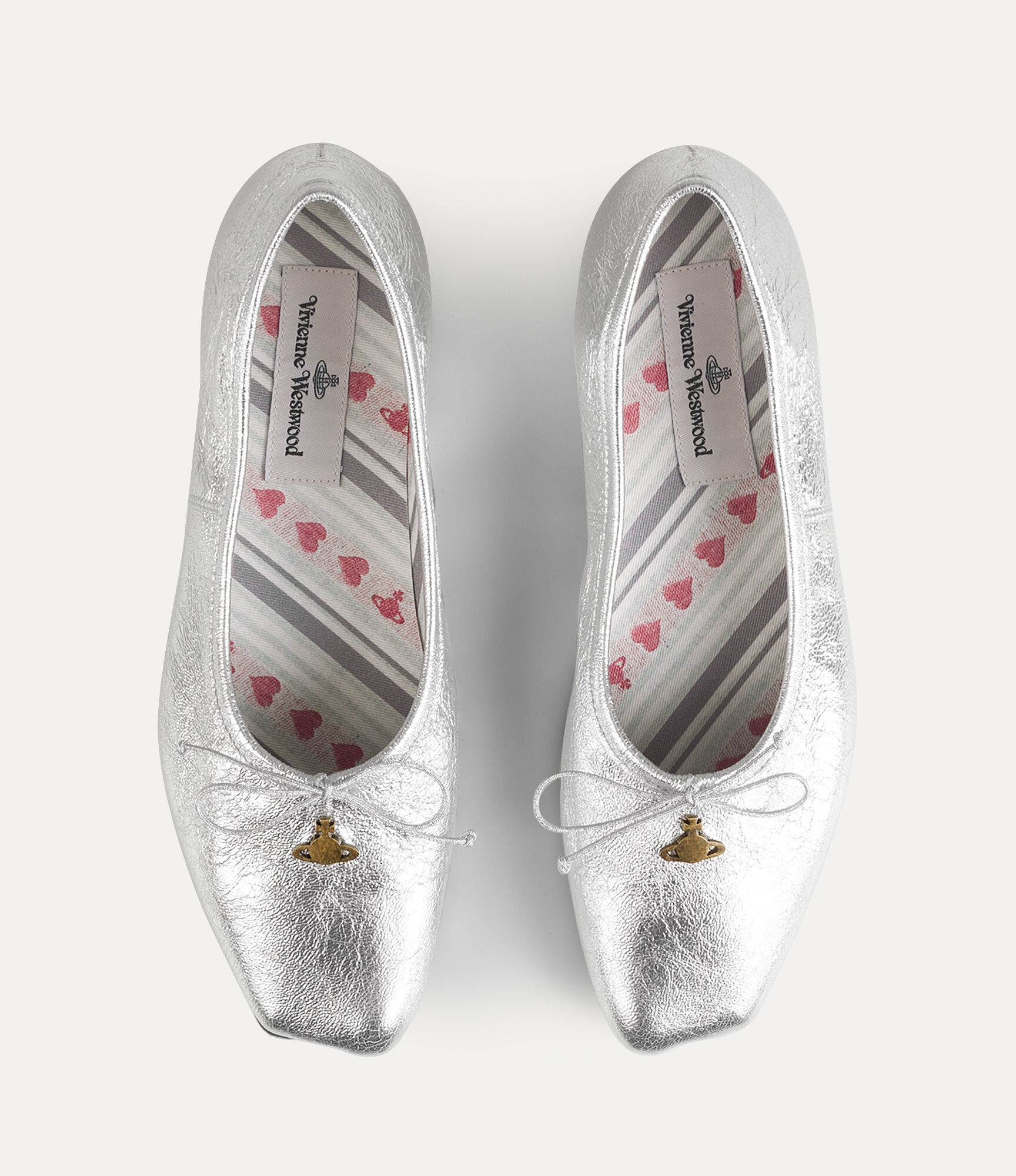 Brigitte Ballerina Shoe in SILVER | Vivienne Westwood®