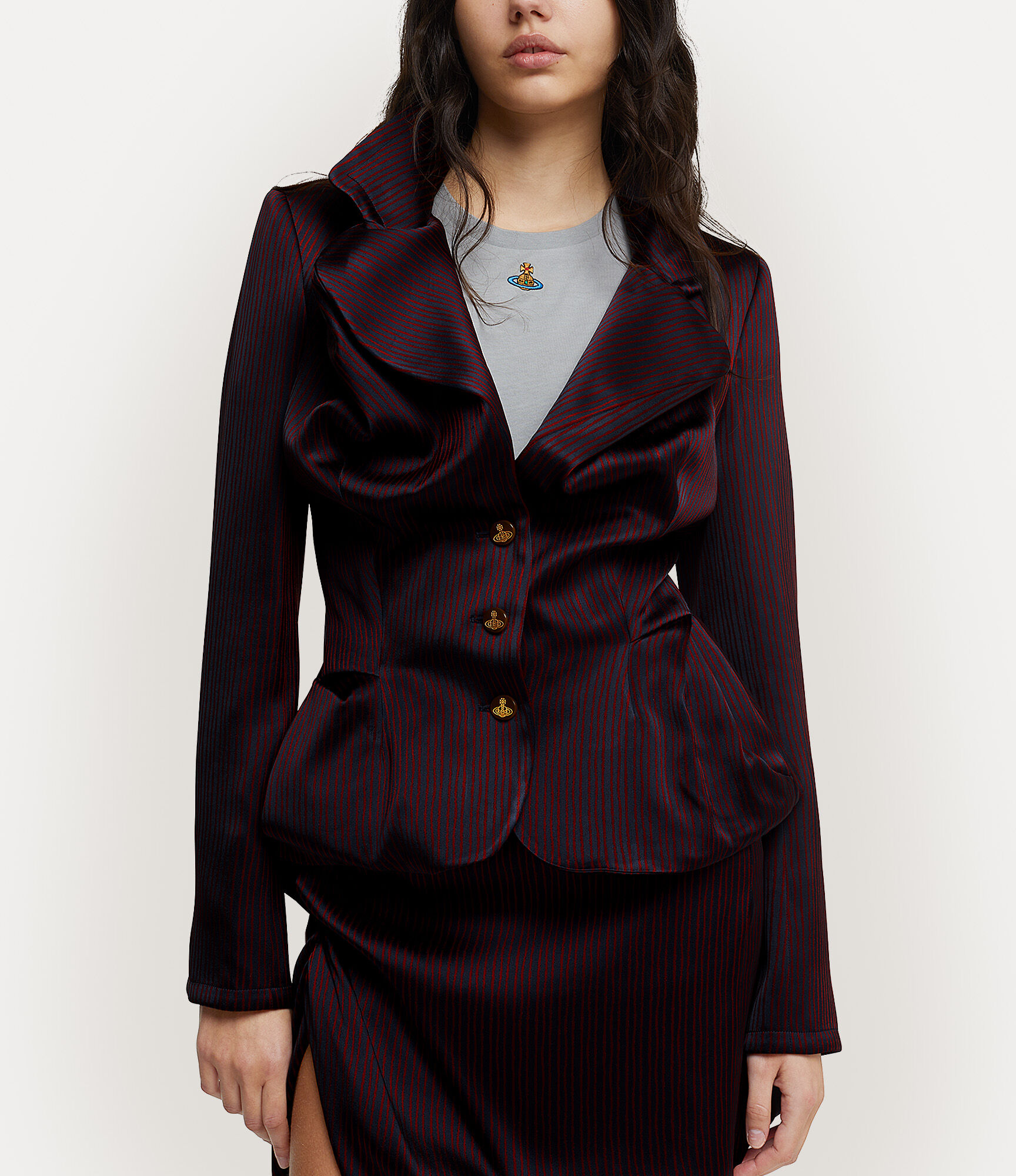 Drunken Tailored Jacket in NAVY-RED | Vivienne Westwood®