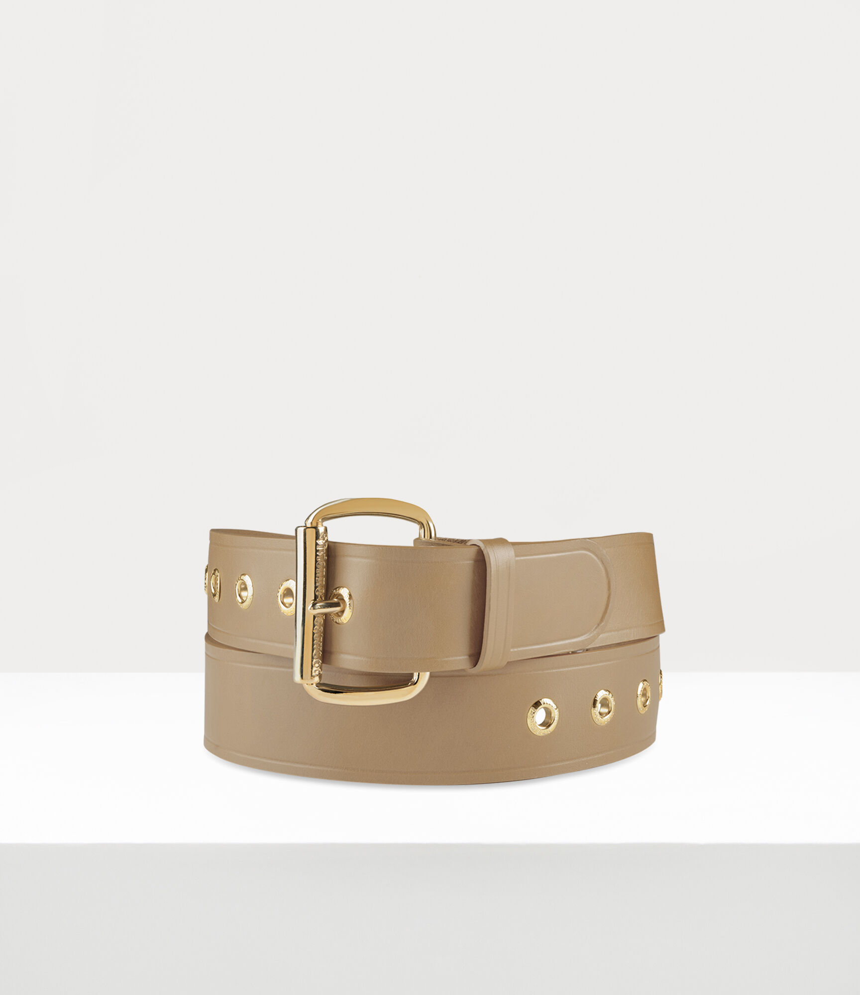 Alex Belt in GOLD-NEBBIA-BEIGE-Leather | Vivienne Westwood®