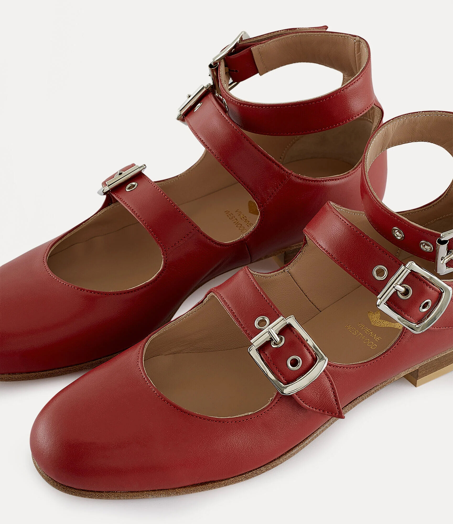 Roman Three Strap Sandal in RED- | Vivienne Westwood®
