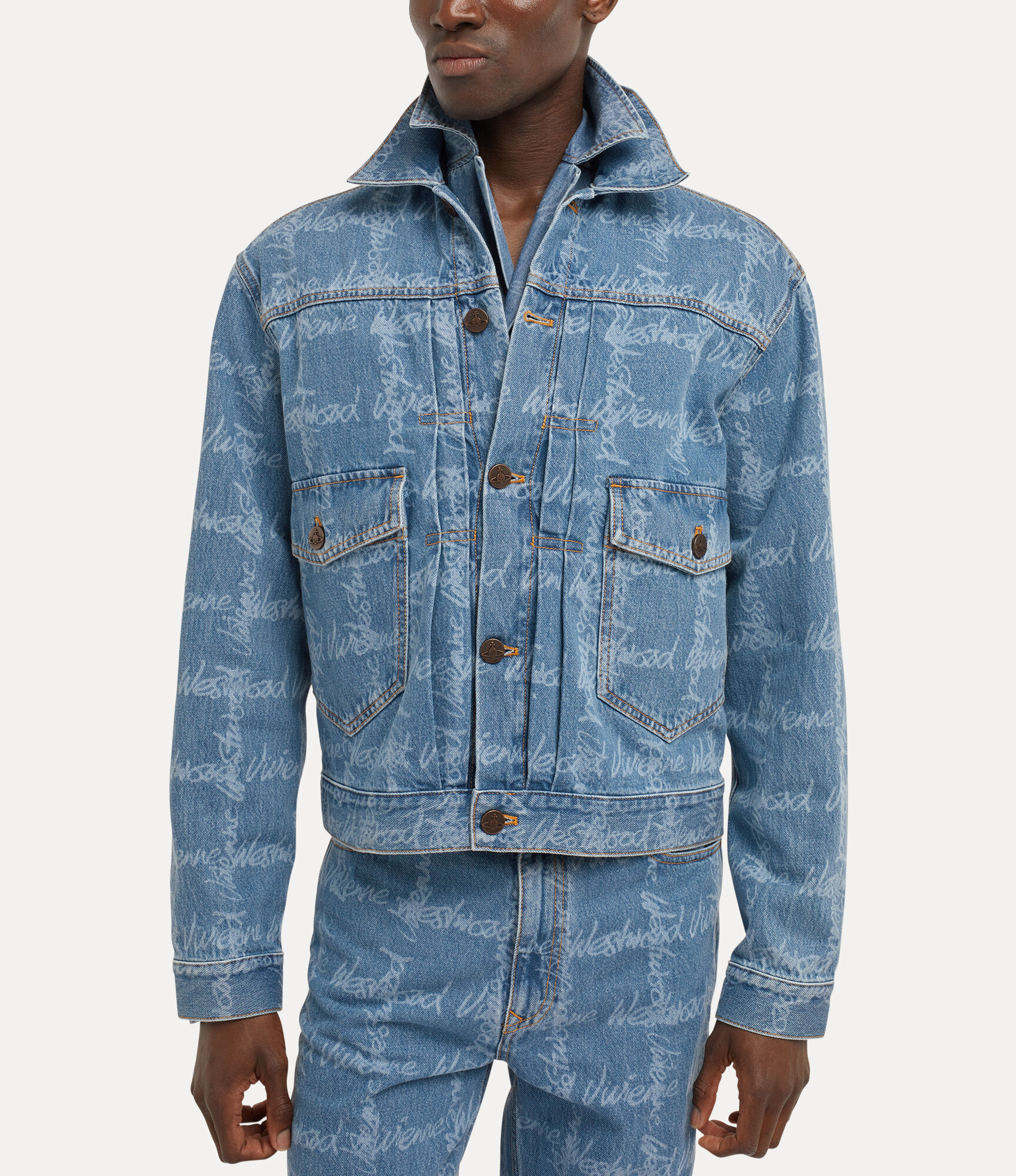 Marlene Jacket in VW-GRID-BLUE | Vivienne Westwood®