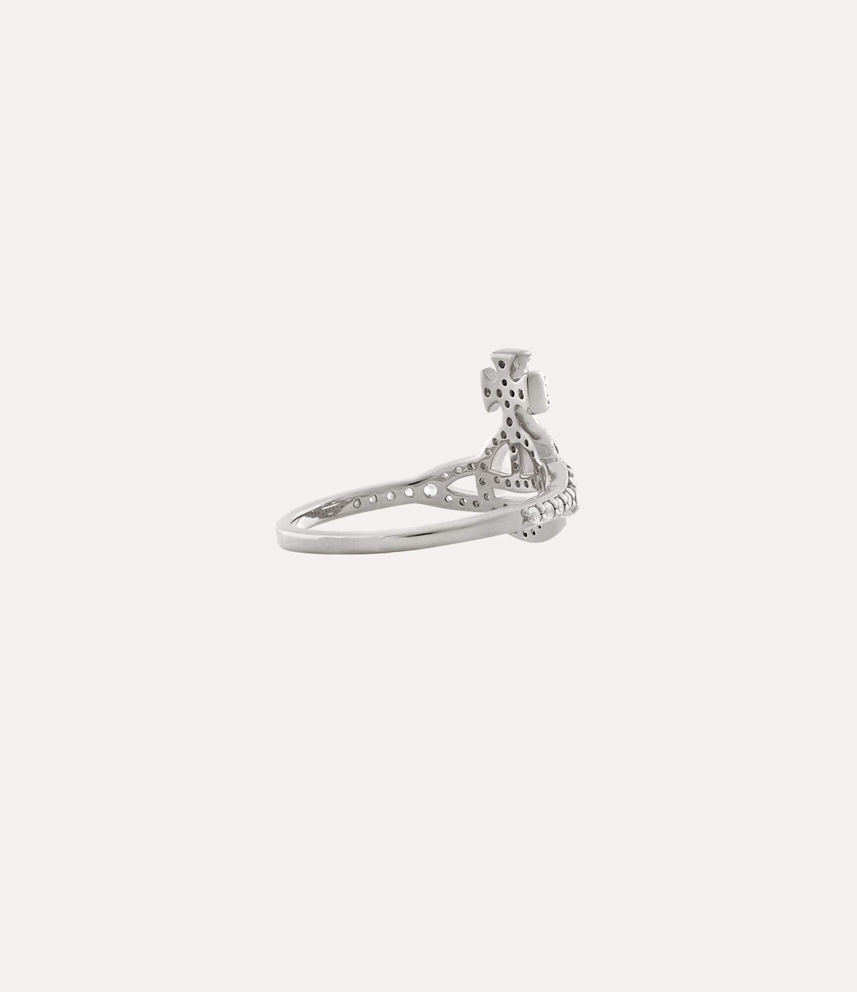 Calliope Ring in PLATINUM-WHITE-CZ | Vivienne Westwood®