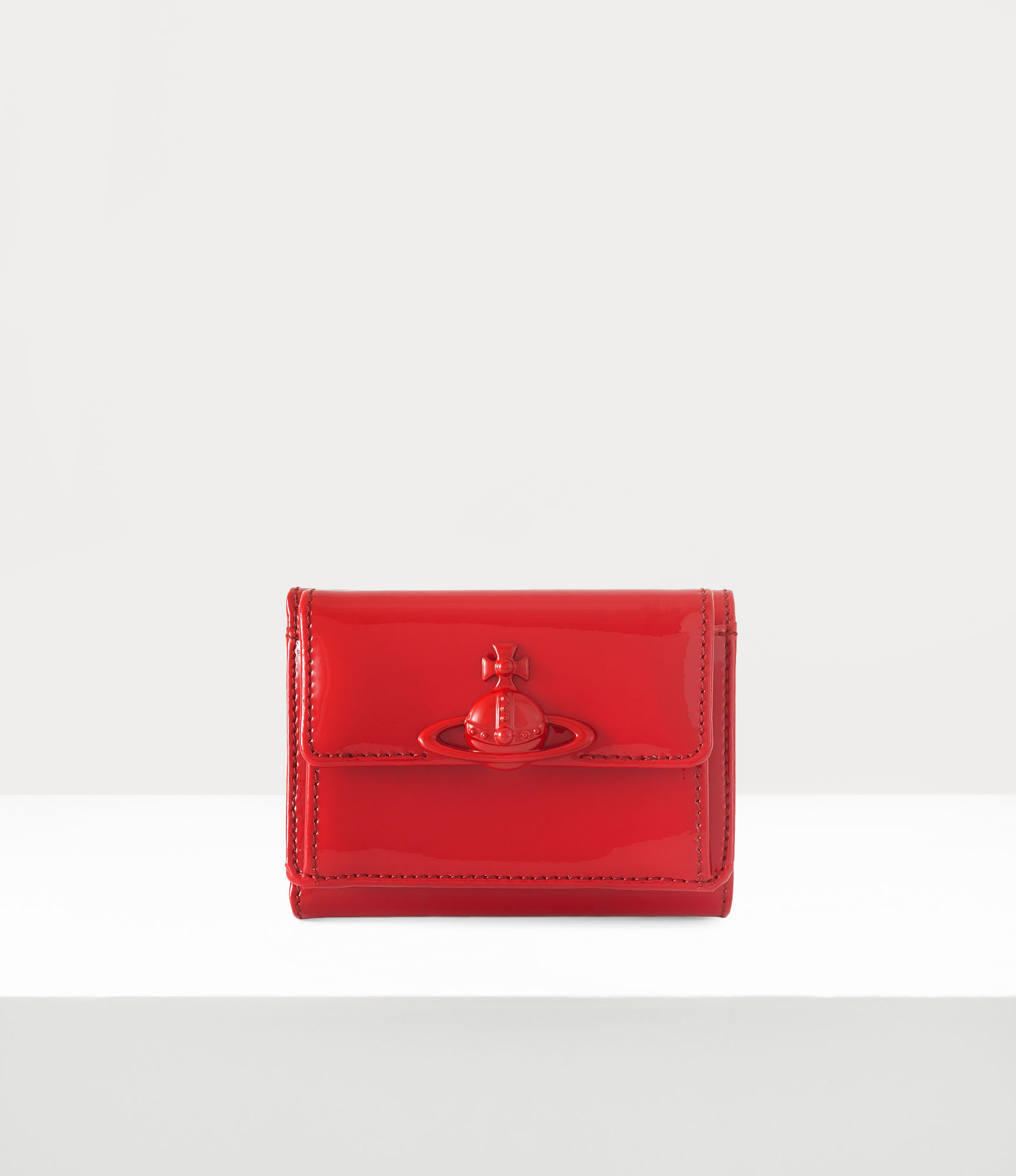 Small Flap Purse in RED-ENAMEL-ORB | Vivienne Westwood®