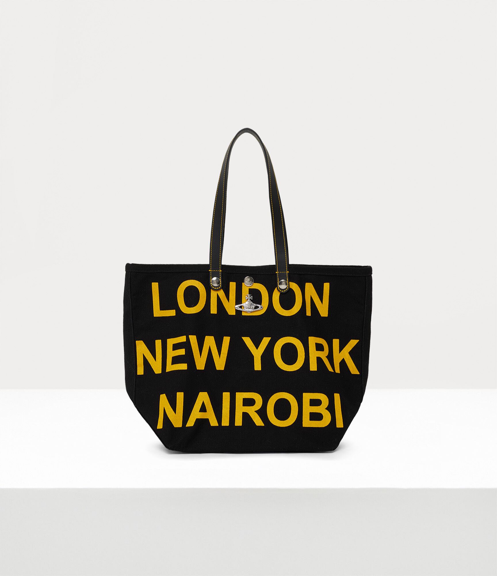 Utility Small Shopper in BLACK-YELLOW-PRINT | Vivienne Westwood®