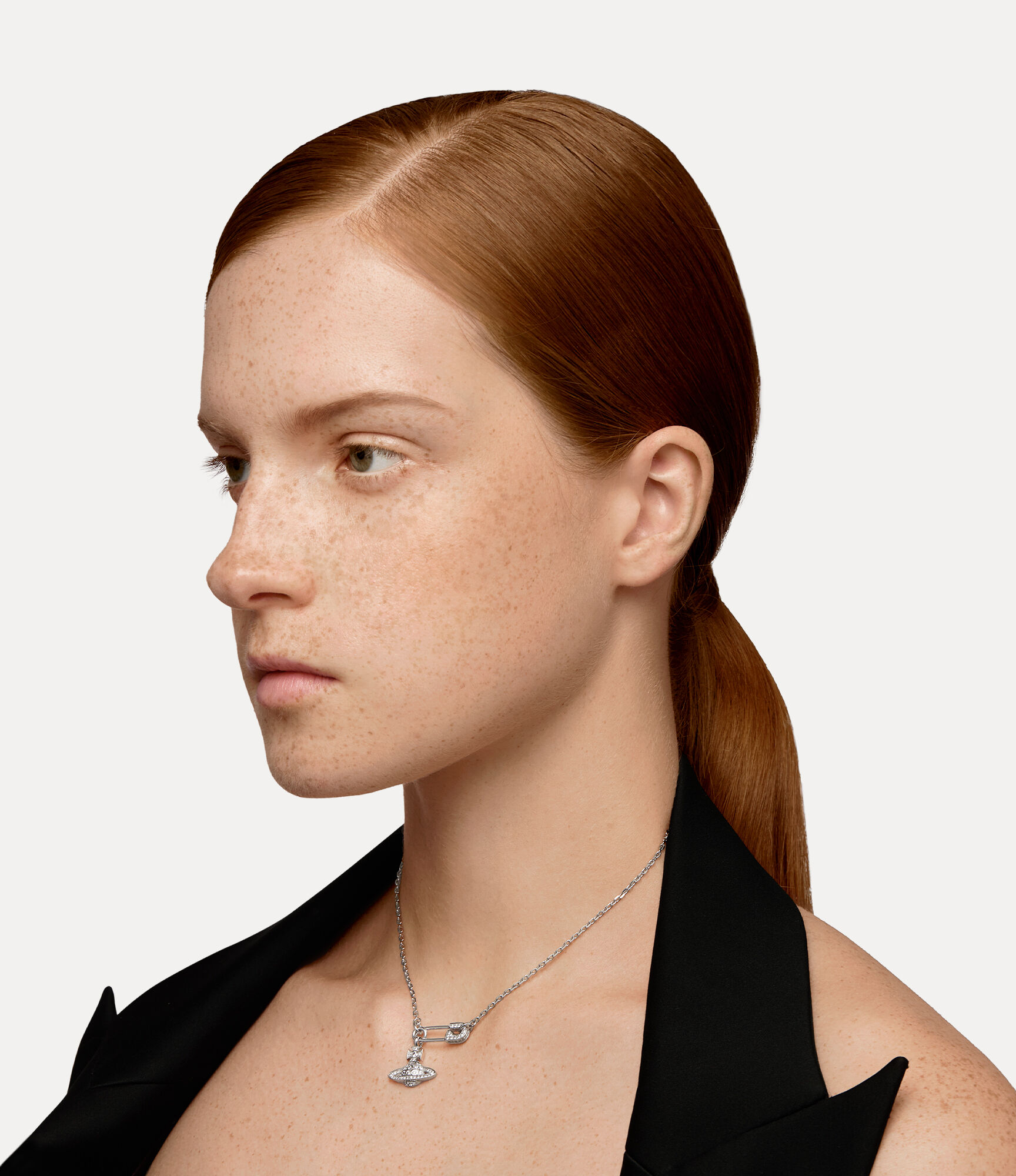 Lucrece Pendant Necklace in PLATINUM-WHITE-CZ | Vivienne Westwood®