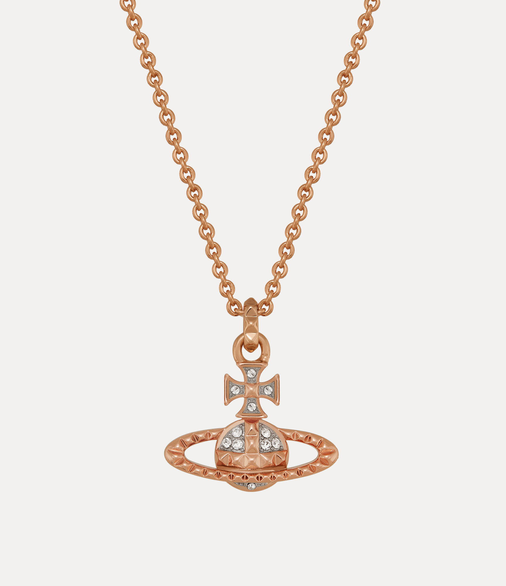 Mayfair Bas Relief Pendant Necklace in Pink-Gold | Vivienne Westwood®