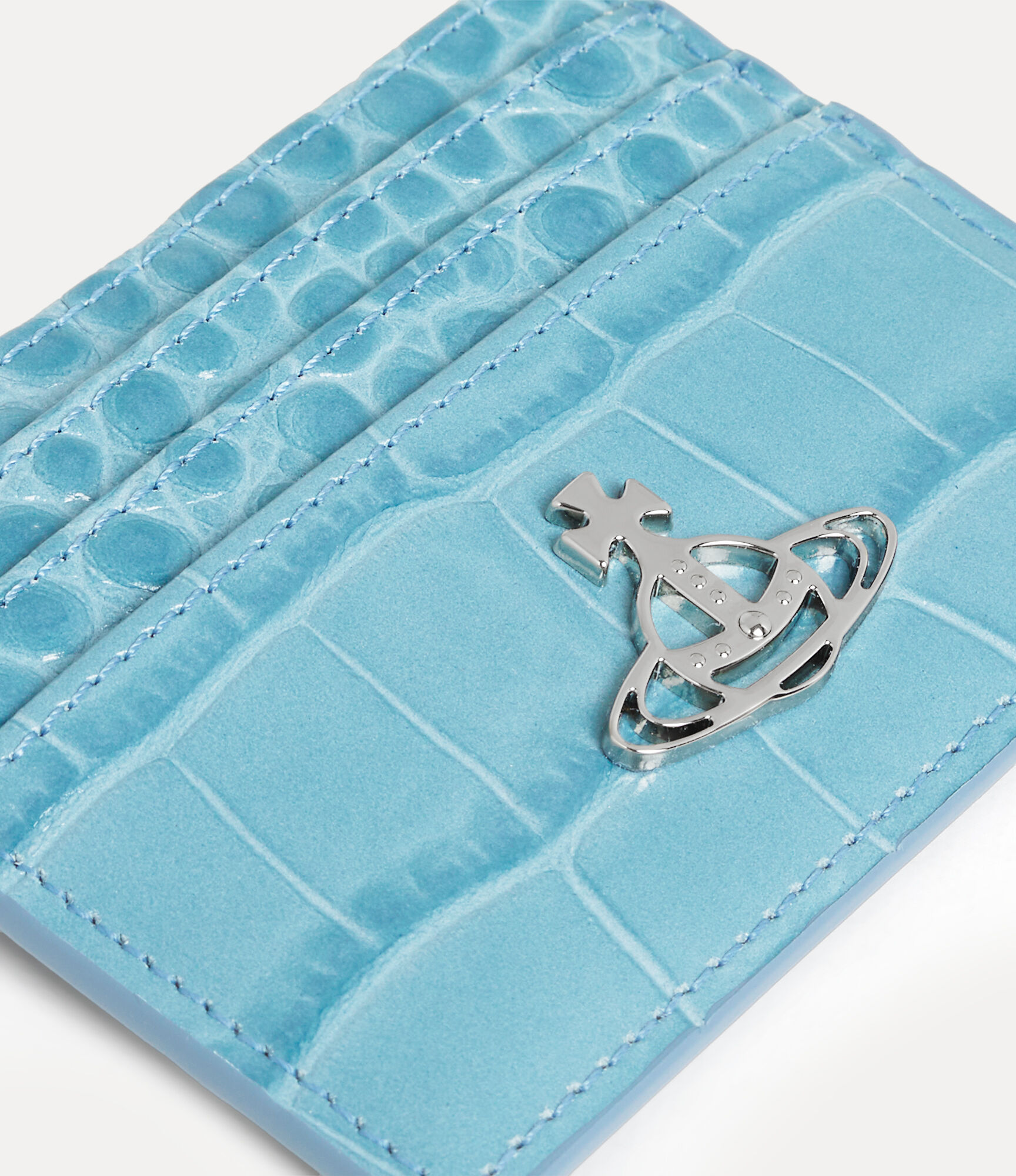 Crocodile Card Holder in LIGHT-BLUE | Vivienne Westwood®