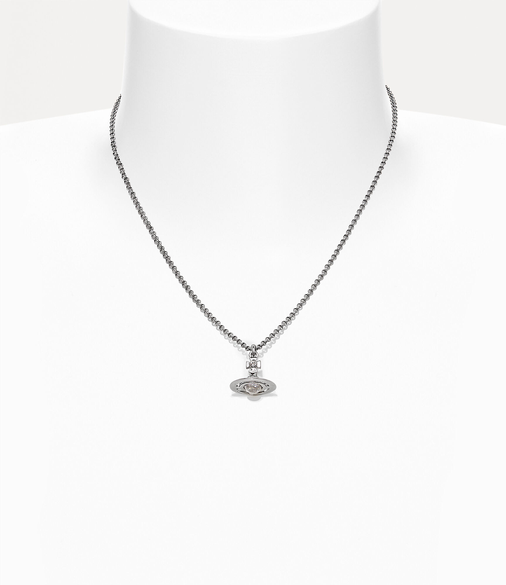 New Petite Orb Pendant Necklace in platinum | Vivienne Westwood®