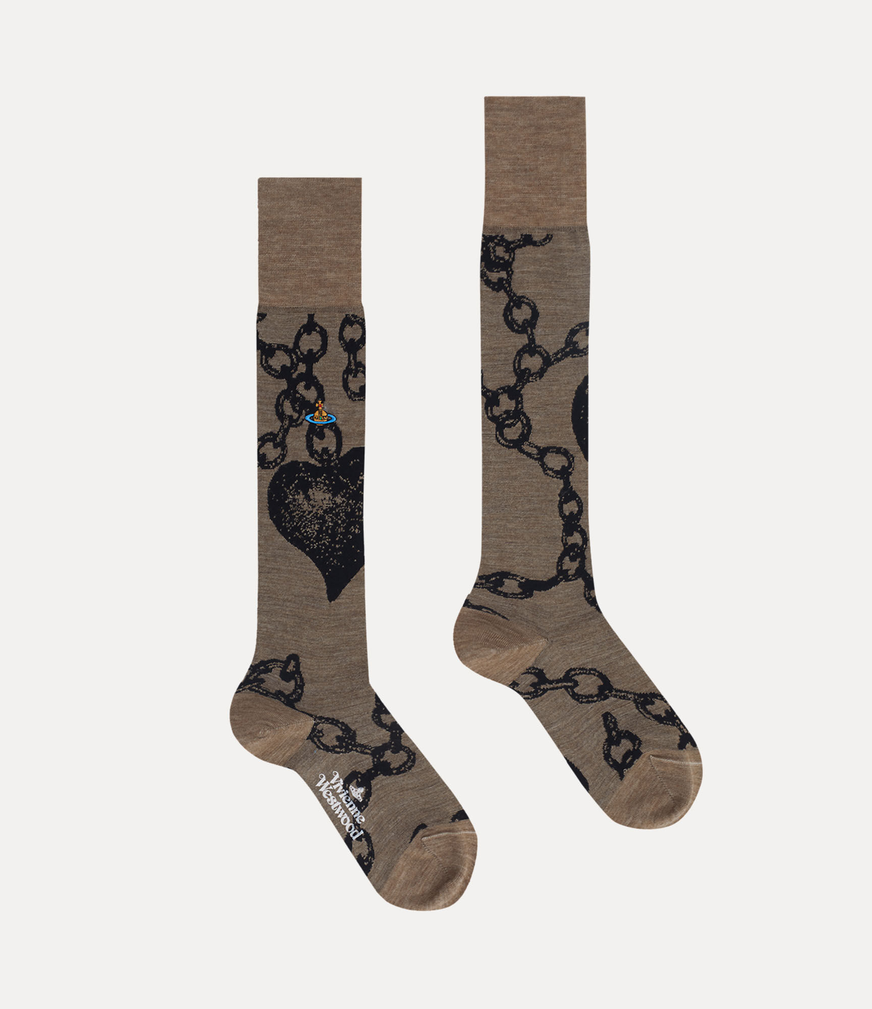 Chain High Sock in SAND | Vivienne Westwood®