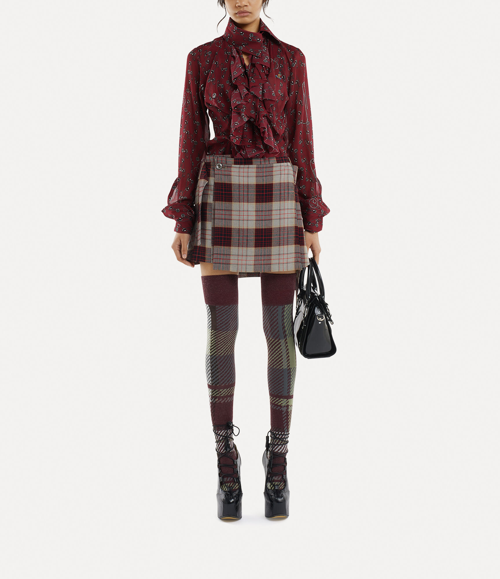 Wizard Frill Shirt in RED-SAFETY-PINS | Vivienne Westwood®