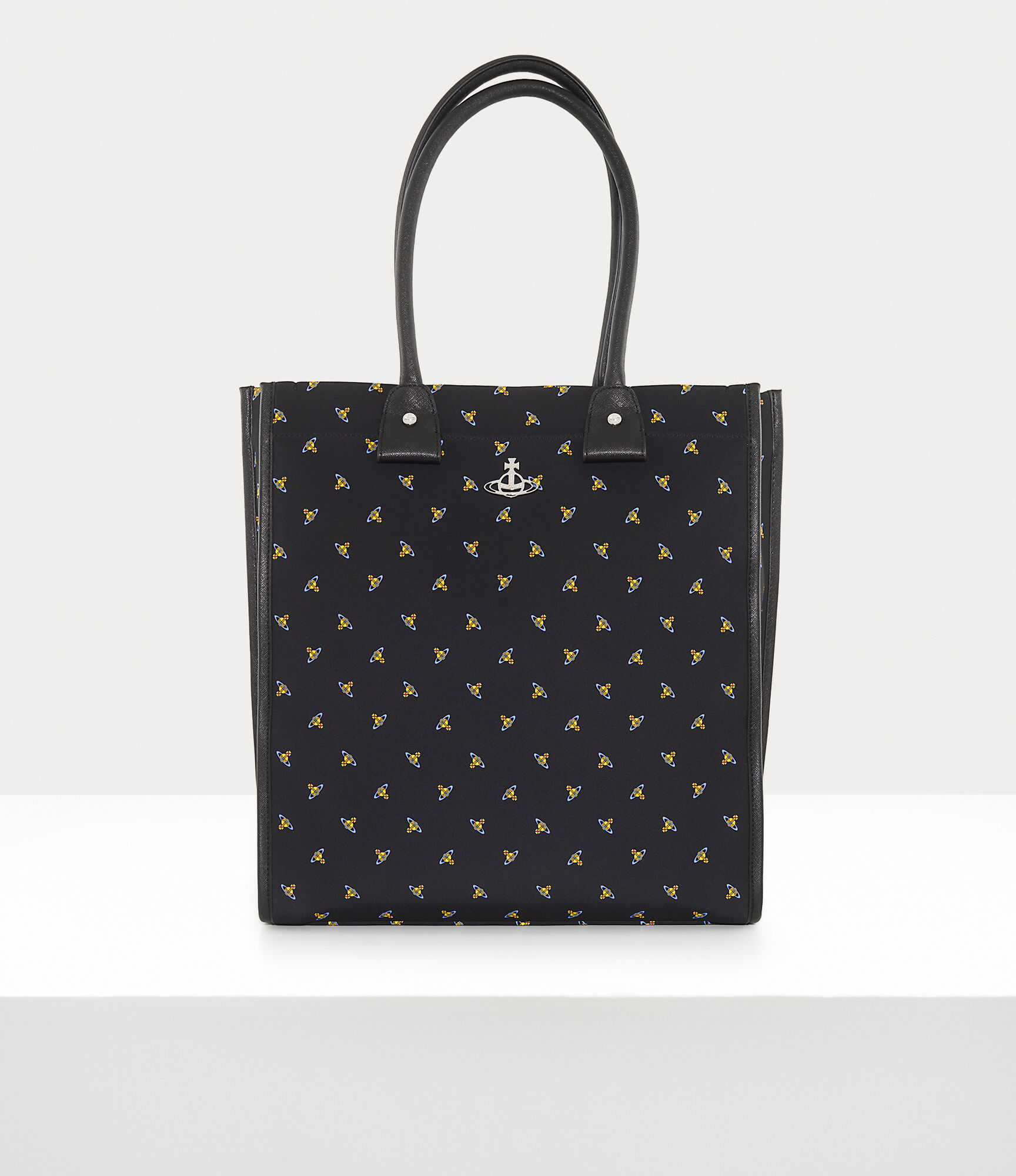 Teddy Tote Bag in BLACK-BABY-ORBS | Vivienne Westwood®