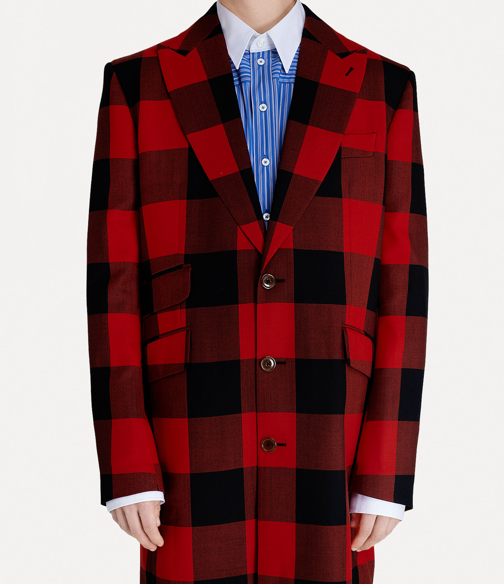 Three Button Jacket in RED-BLACK | Vivienne Westwood®