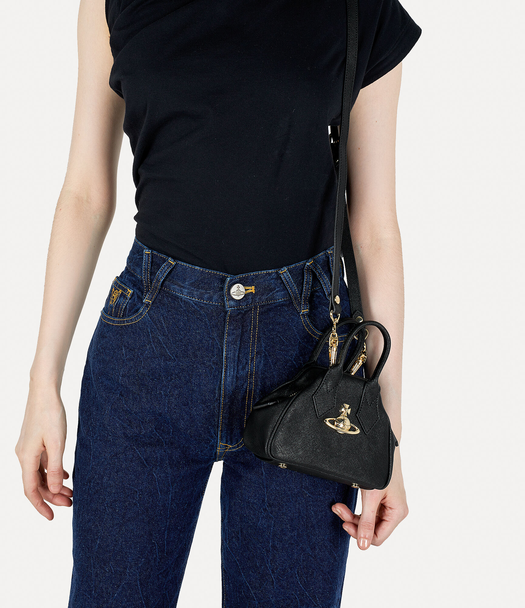 Mini Yasmine Bag in BLACK | Vivienne Westwood®