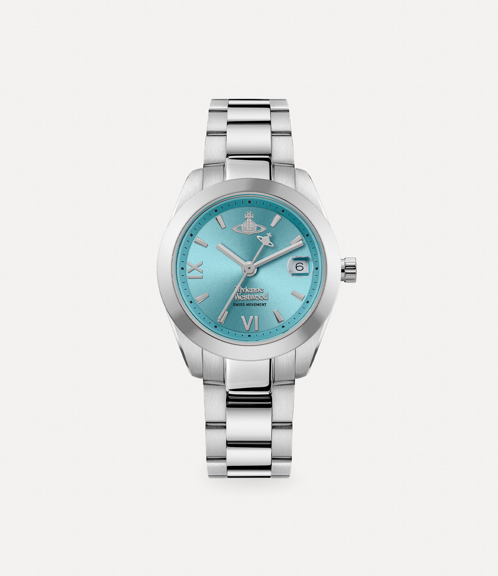 Fenchurch Watch in SILVER-TURQUOISE | Vivienne Westwood®
