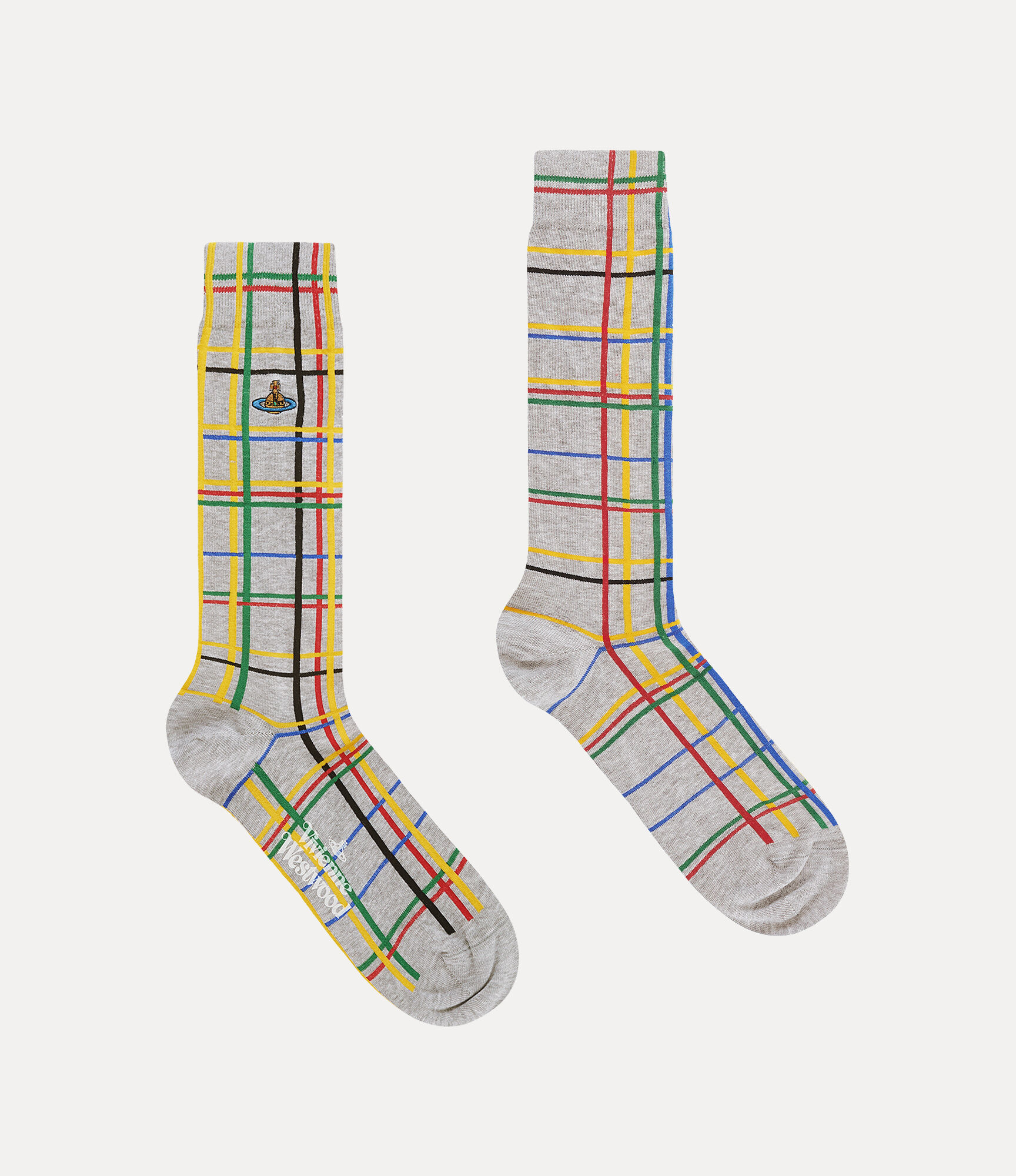Abstract Check Sock in GREY | Vivienne Westwood®
