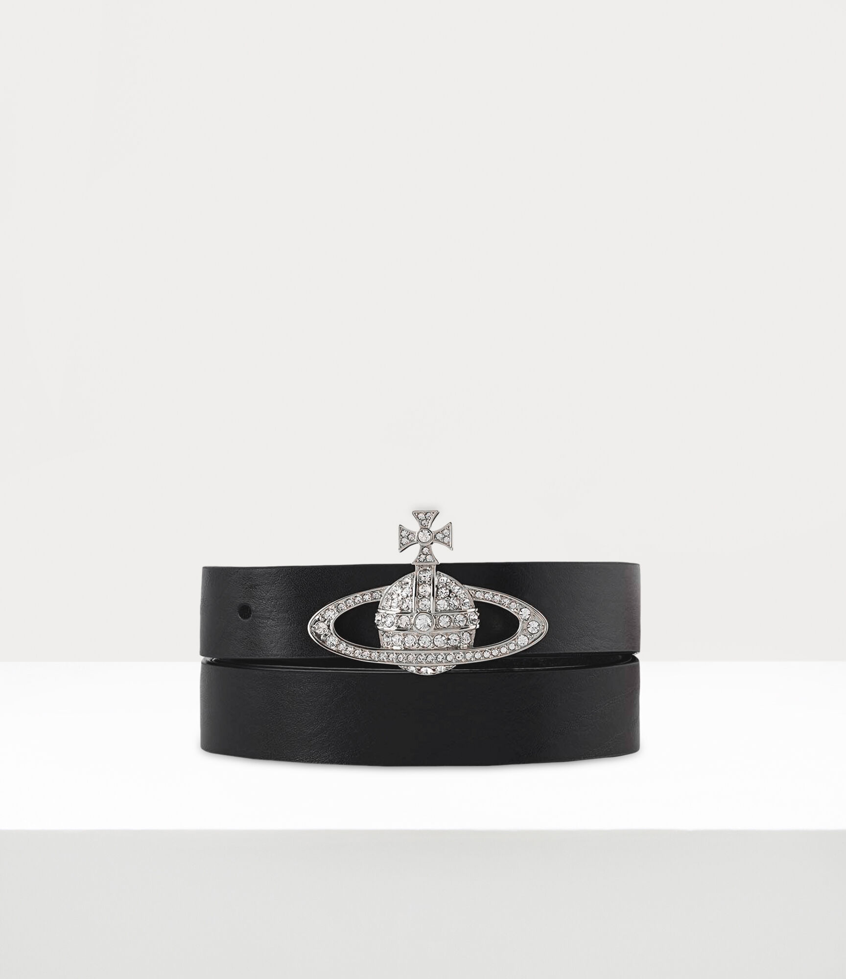 Small Bas Relief Belt in PLATINUM-BLACK | Vivienne Westwood®