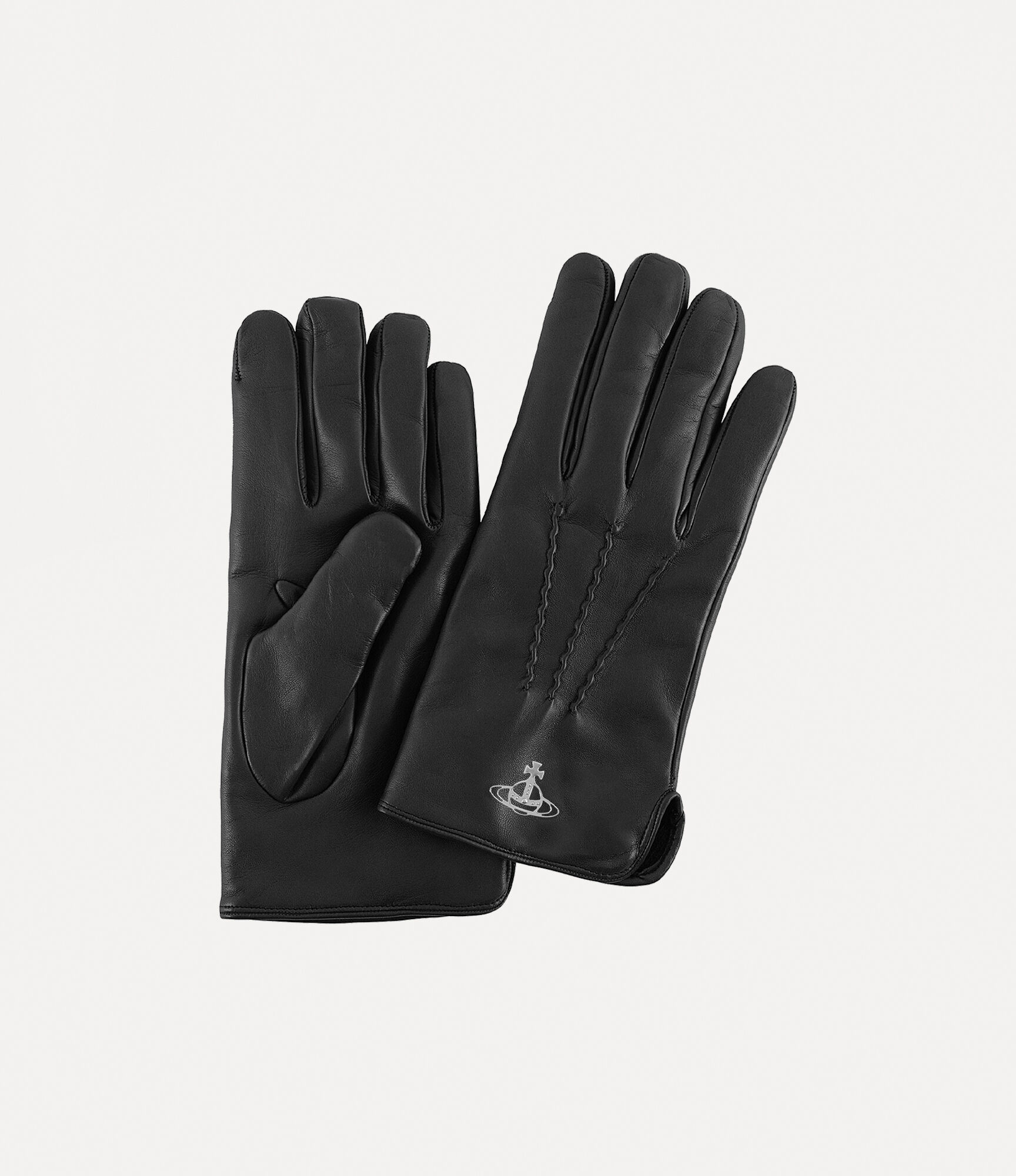 Man. Classic Gloves in BLACK-SILVER-HW | Vivienne Westwood®