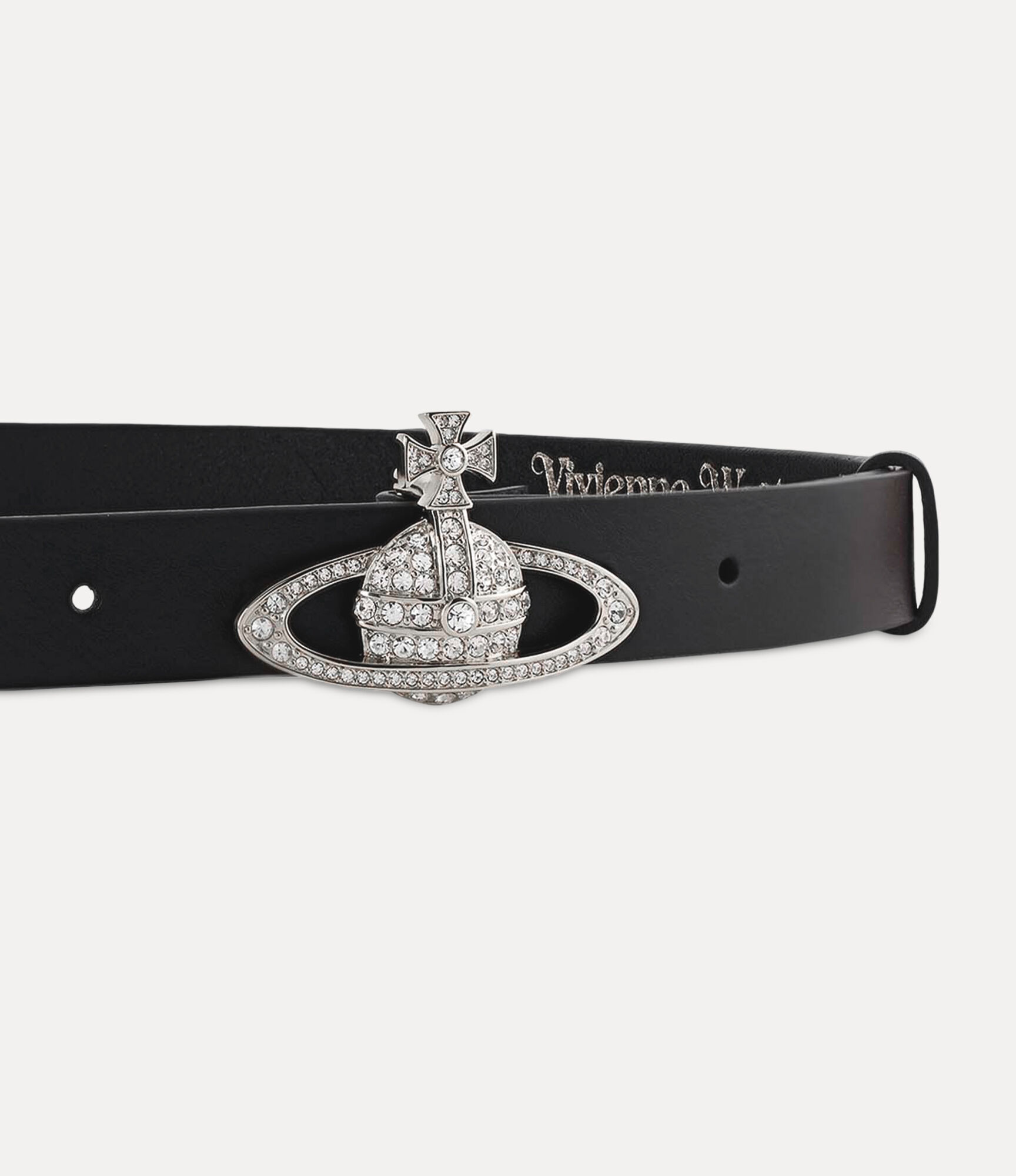 Small Bas Relief Belt in PLATINUM-BLACK | Vivienne Westwood®