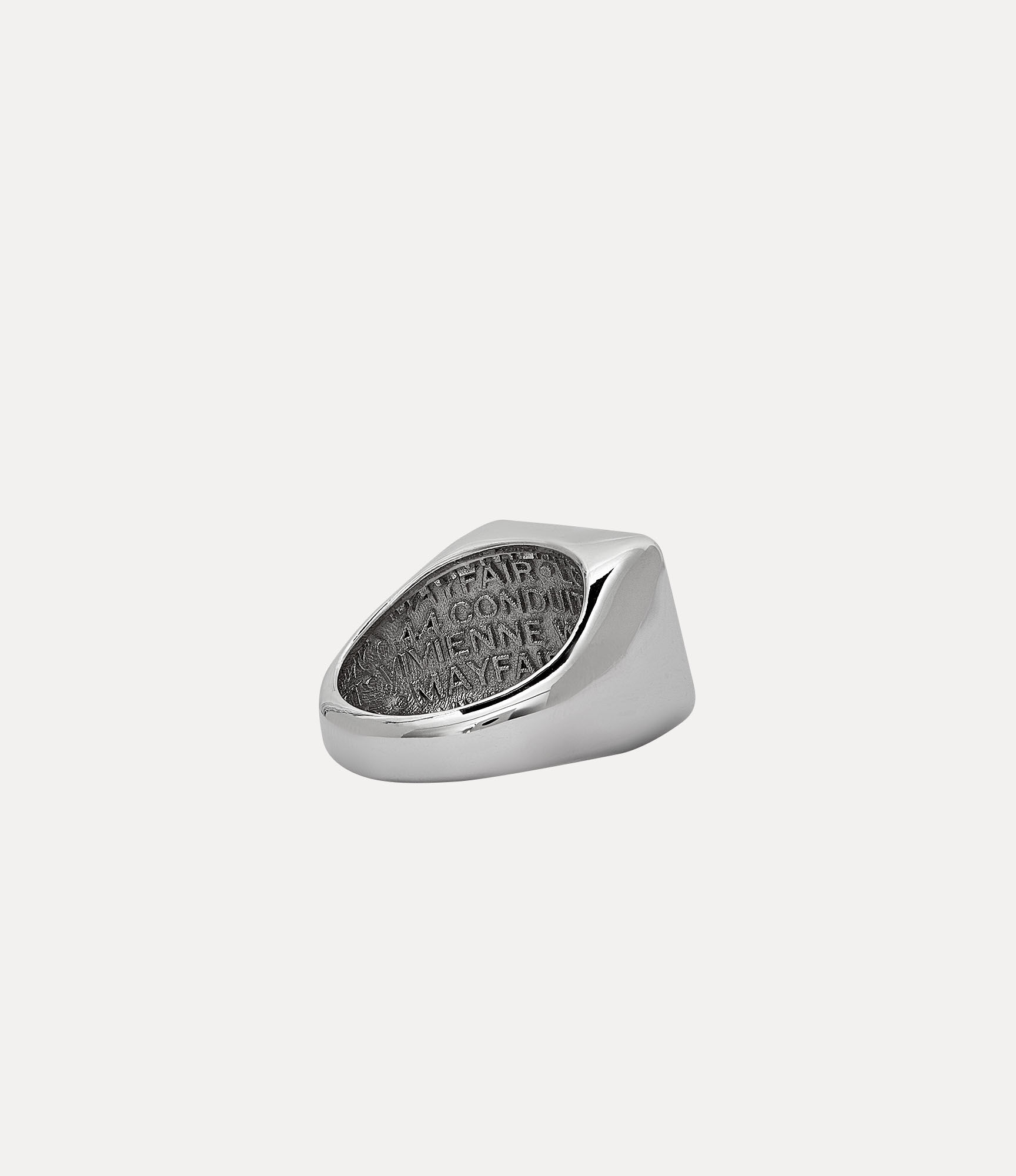 Leon Ring in PLATINUM-BLACK-MOSIAC-MOP | Vivienne Westwood®