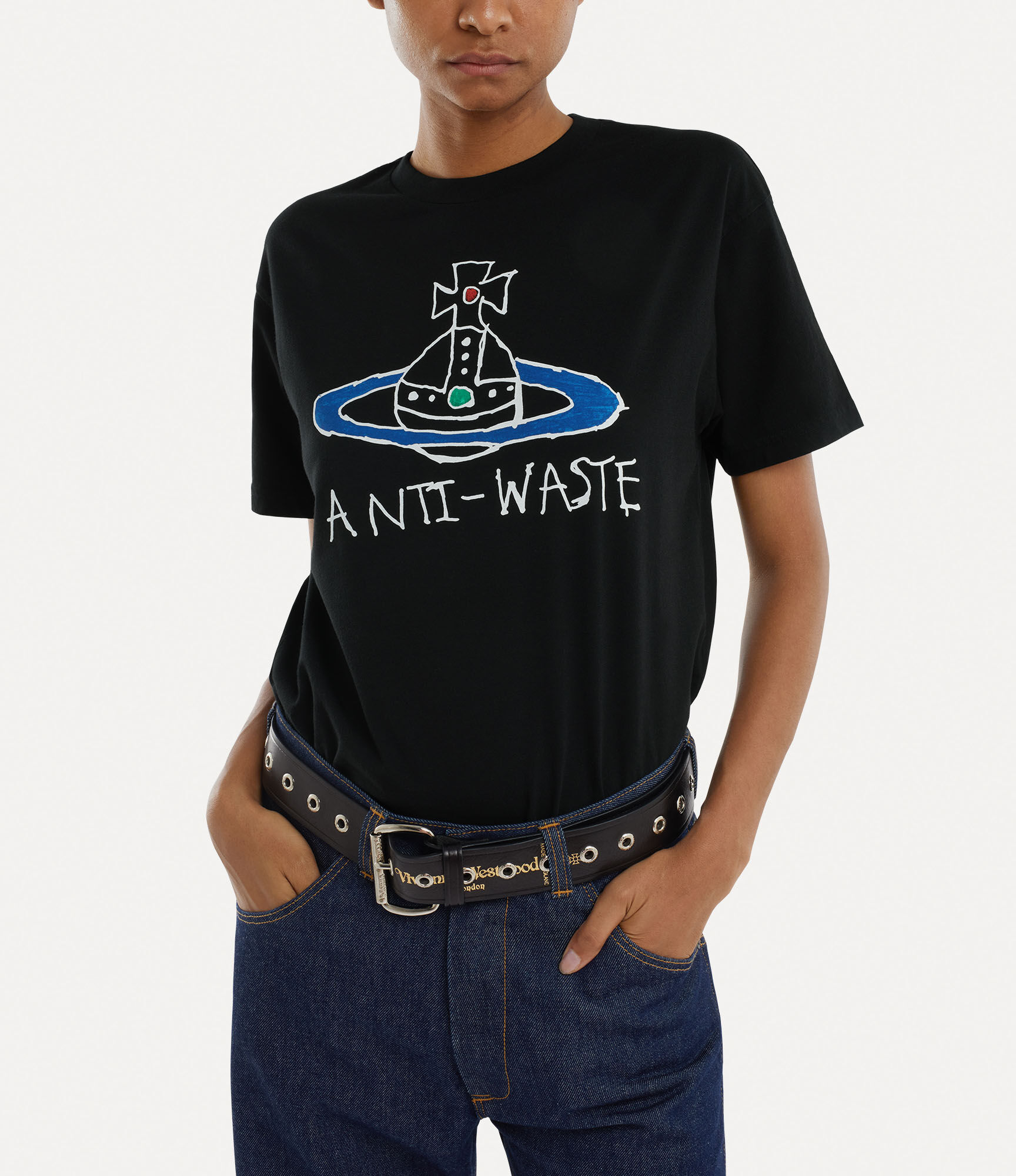 Anti-Waste Classic T-shirt in BLACK | Vivienne Westwood®
