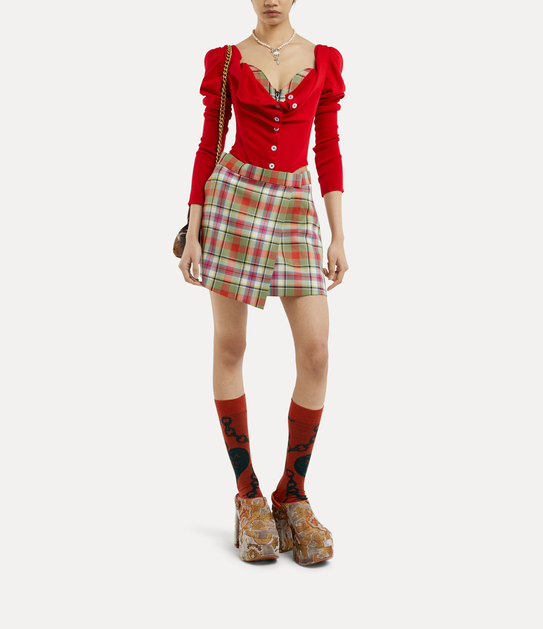 Bea Corset Cardigan in RED | Vivienne Westwood®