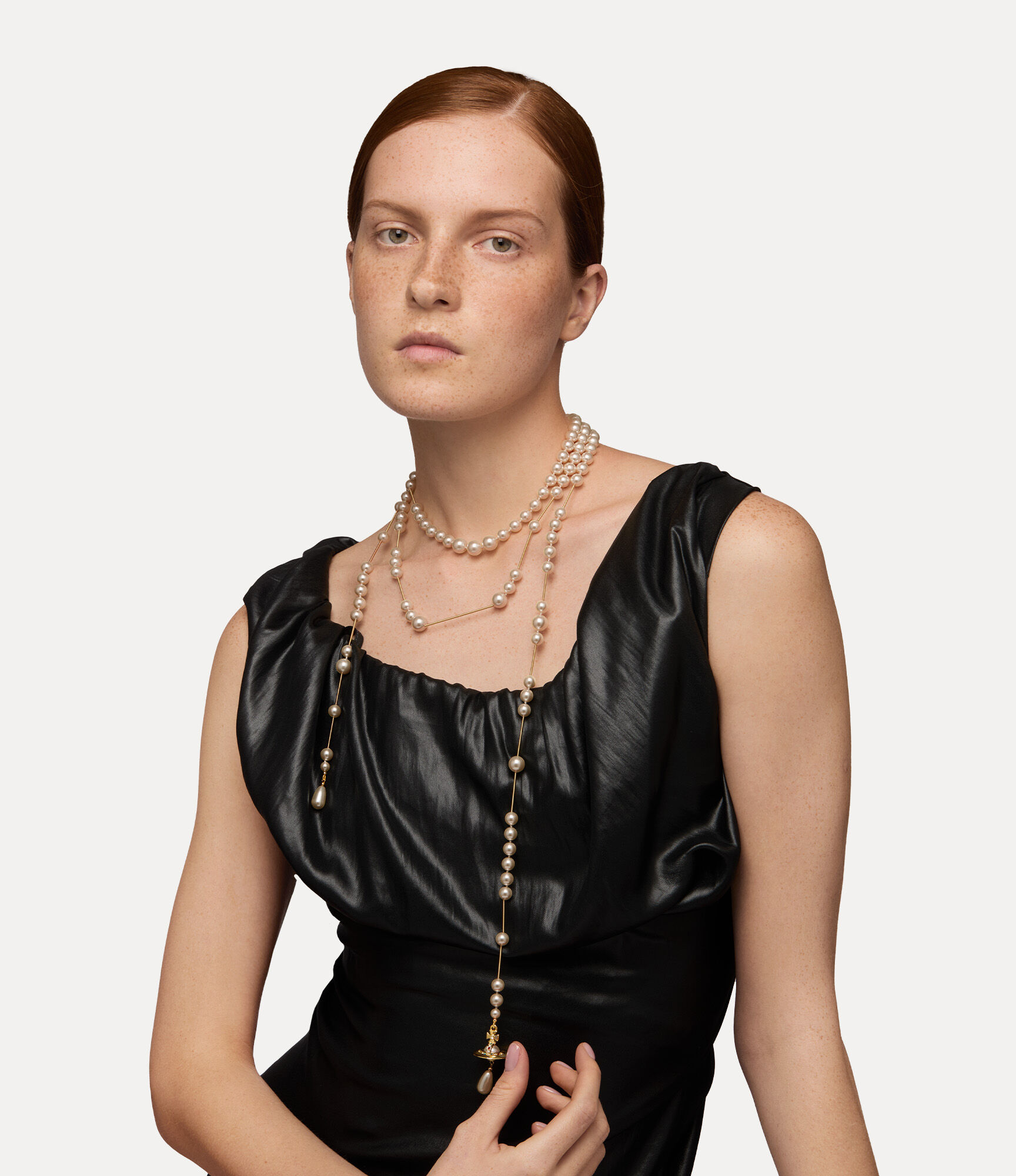 Broken Pearl Necklace in GOLD-PEARL-MULTI | Vivienne Westwood®