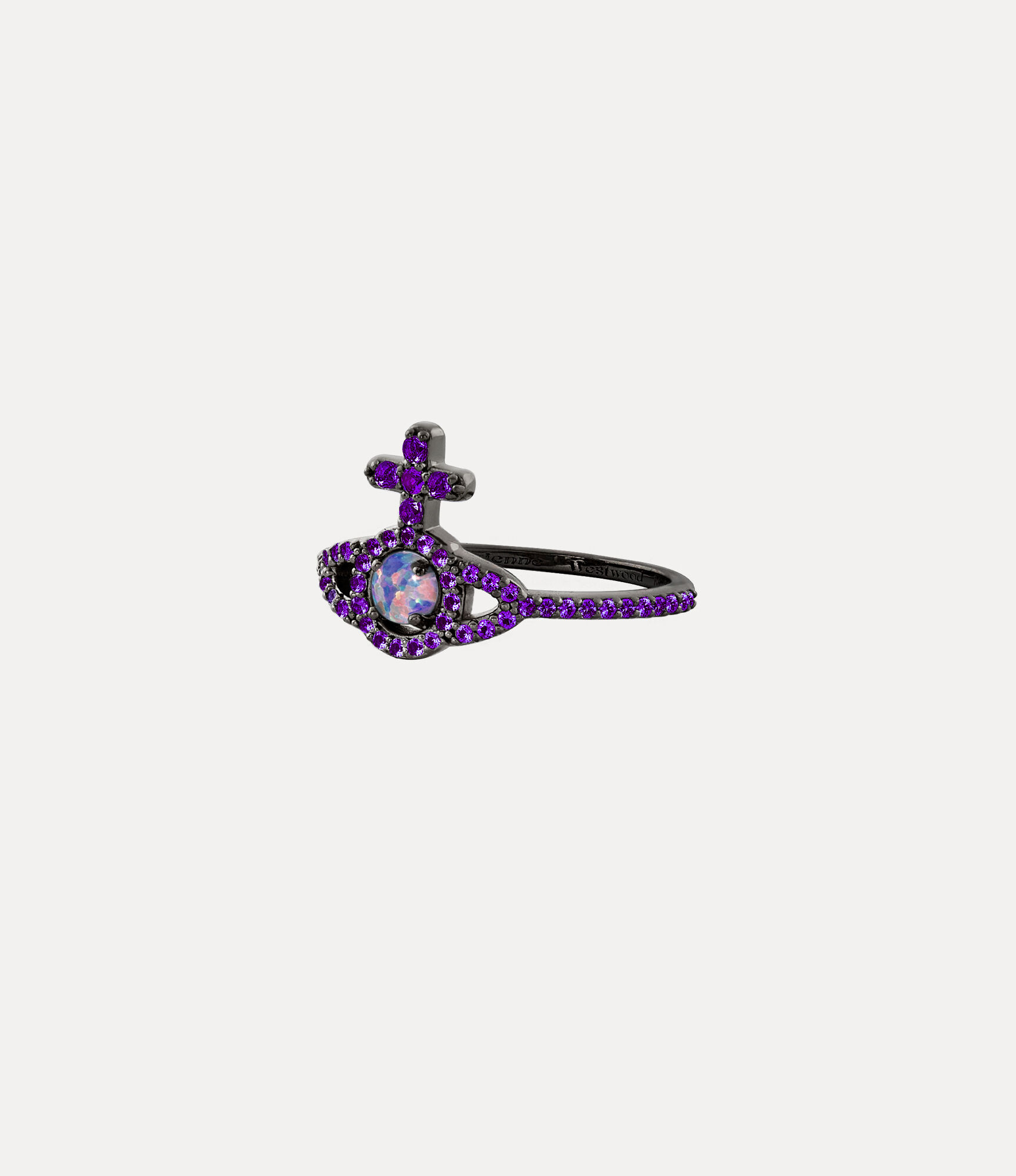 Olympia Ring in RUTHENIUM-DARK-VIOLET-CZ-VIOLET-Synthetic-Opal ...