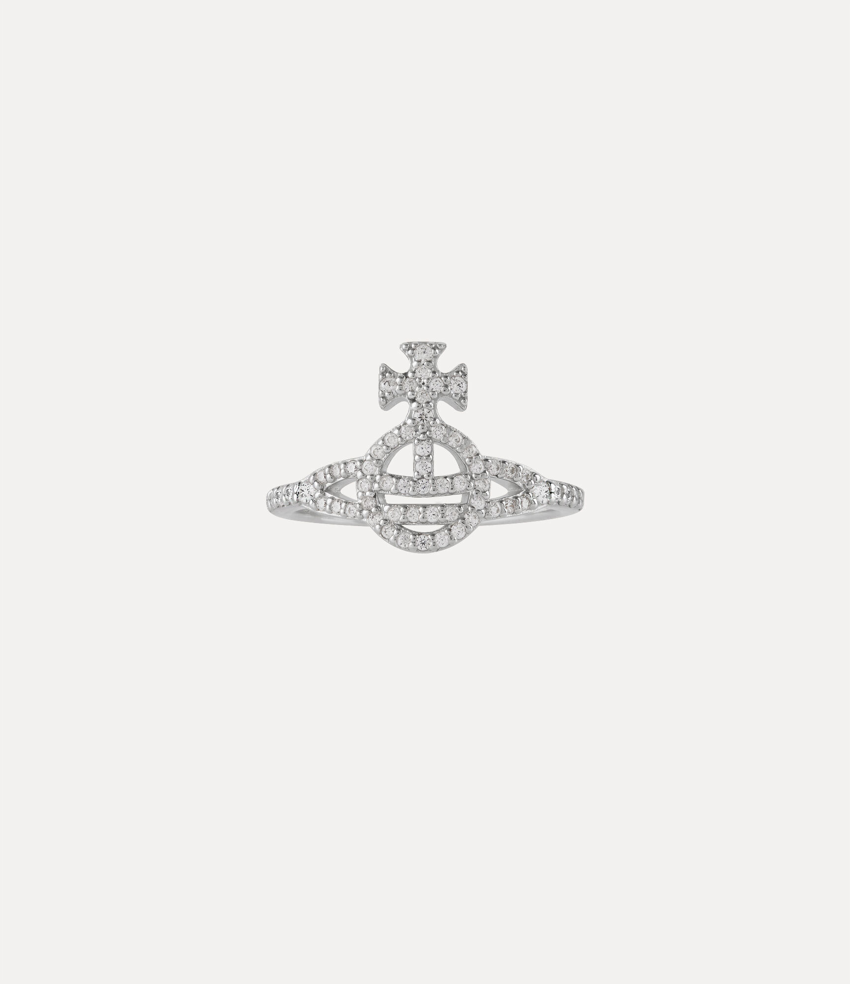 Calliope Ring in PLATINUM-WHITE-CZ | Vivienne Westwood®