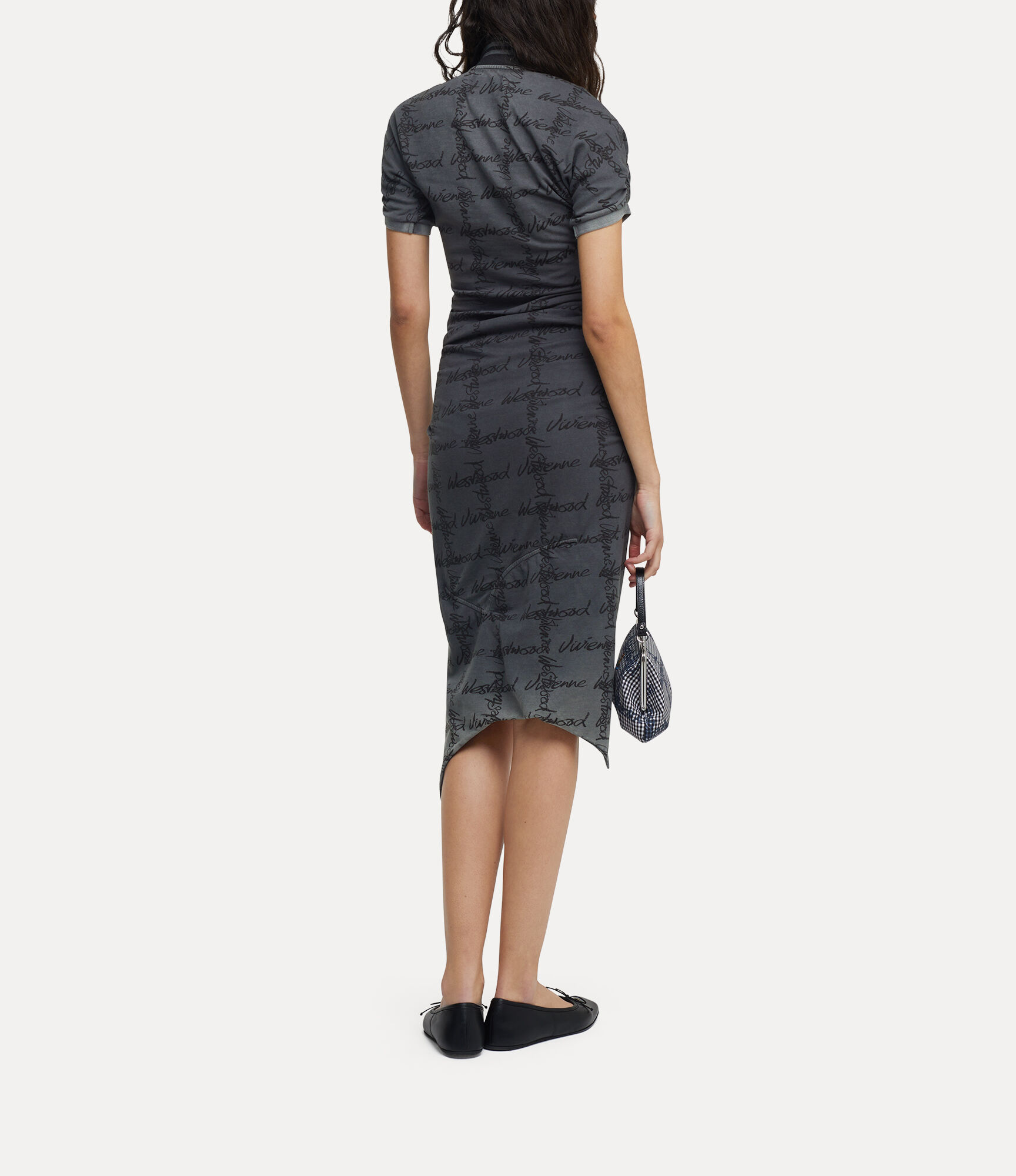Pulling dress in GREY-OVERDYE-VW-GRID | Vivienne Westwood®