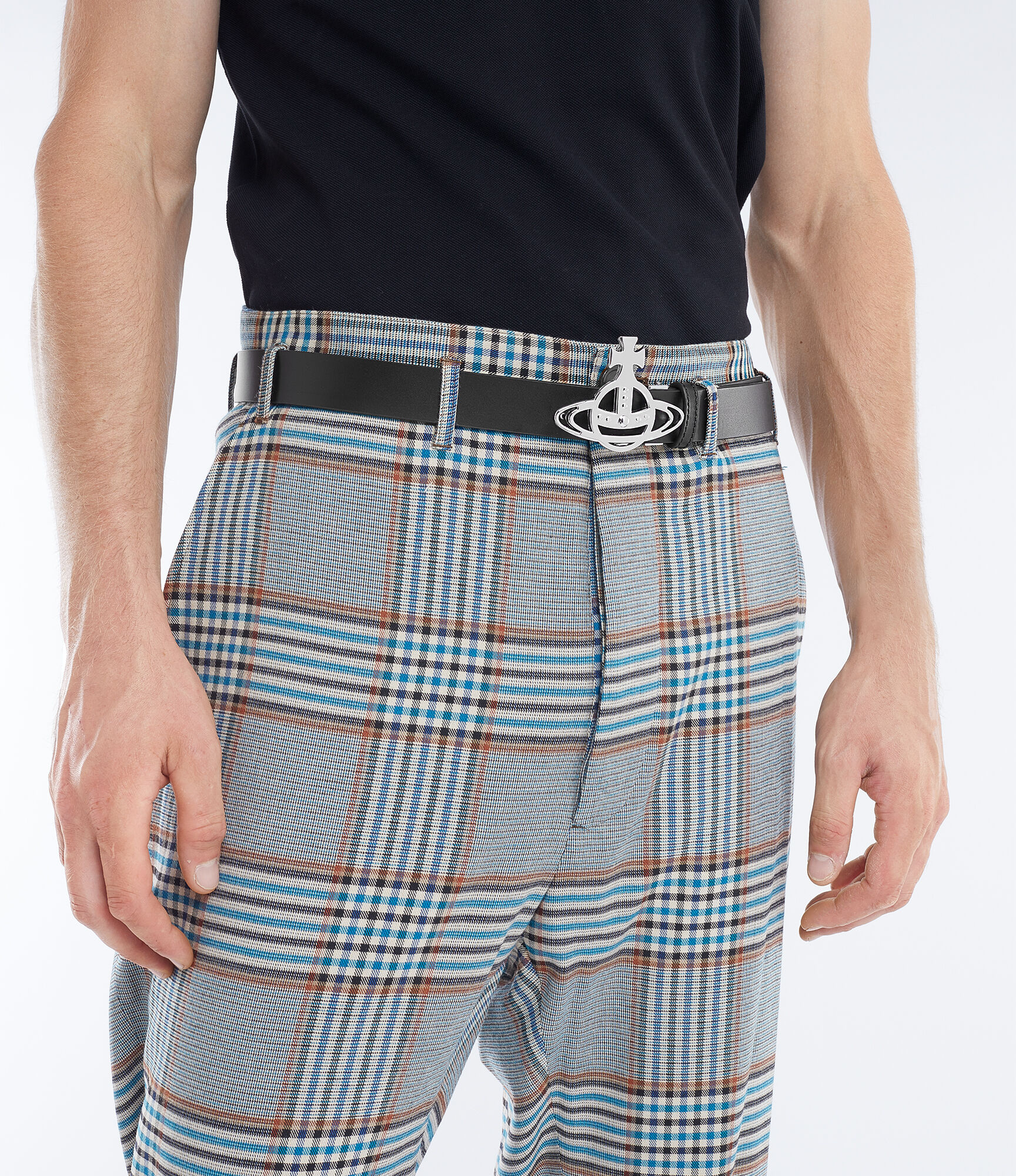 Line Orb Buckle Belt in black | Vivienne Westwood®