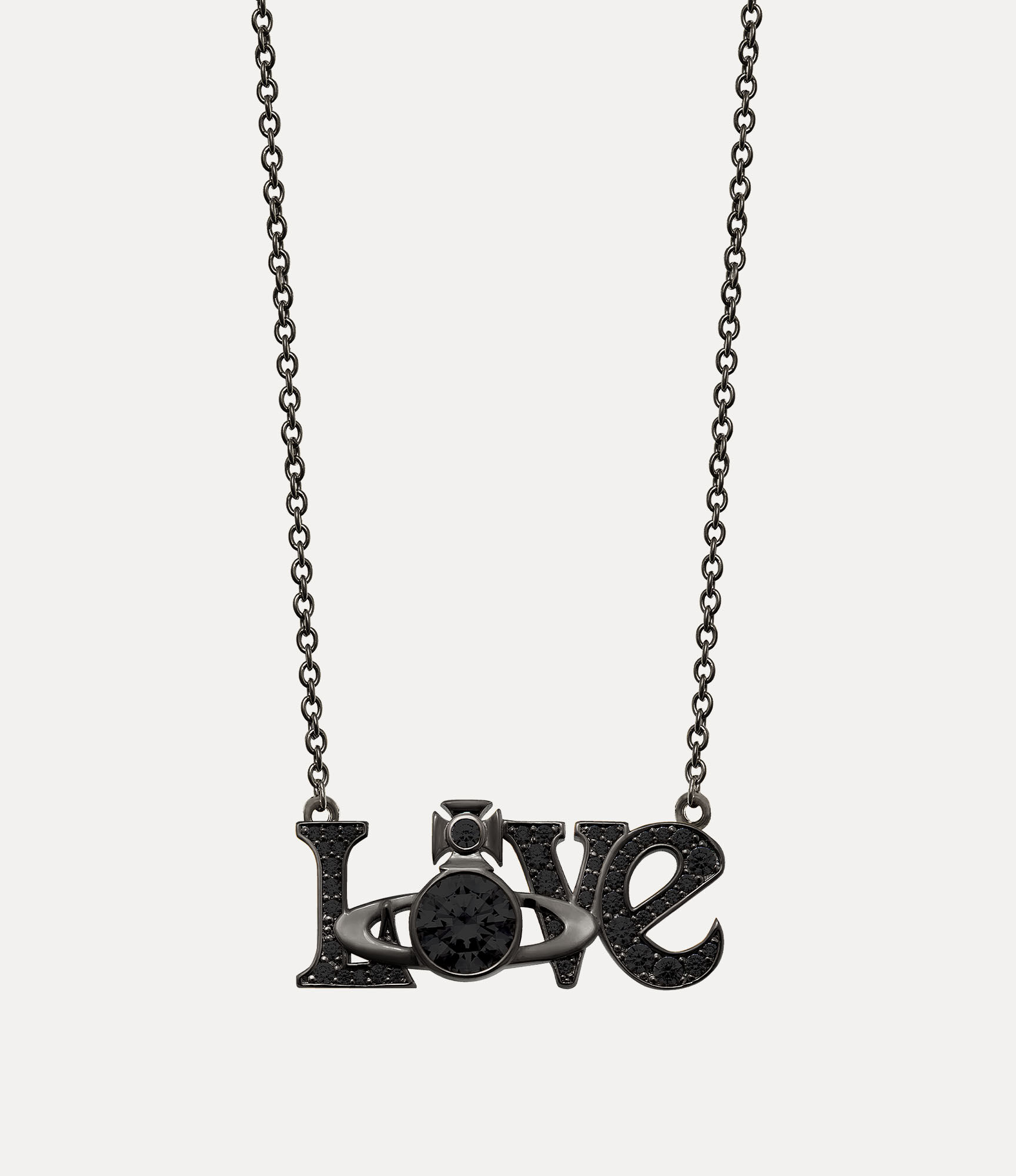 Man. Roderico Pendant Necklace in RUTHENIUM-BLACK-CZ | Vivienne Westwood®