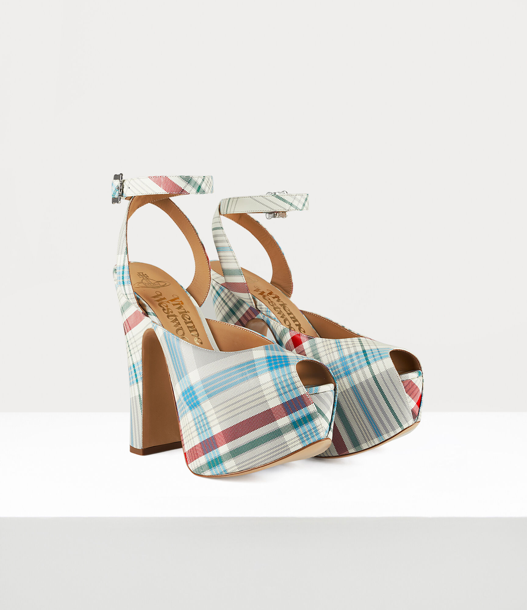 Vargas Elevated Sandals in MADRAS-CHECK | Vivienne Westwood®