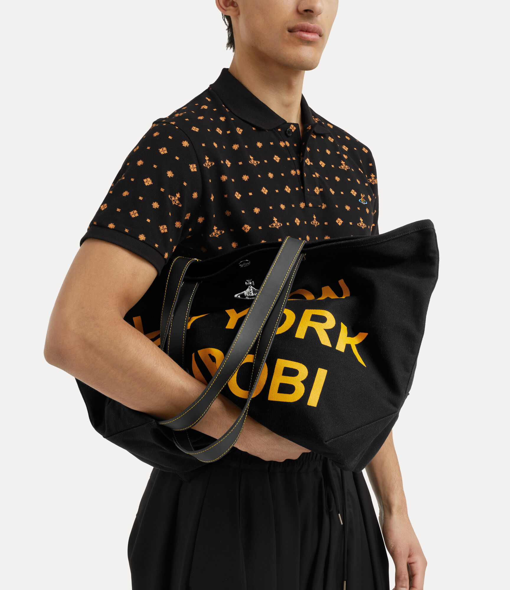Utility Large Shopper in BLACK-YELLOW-PRINT | Vivienne Westwood®