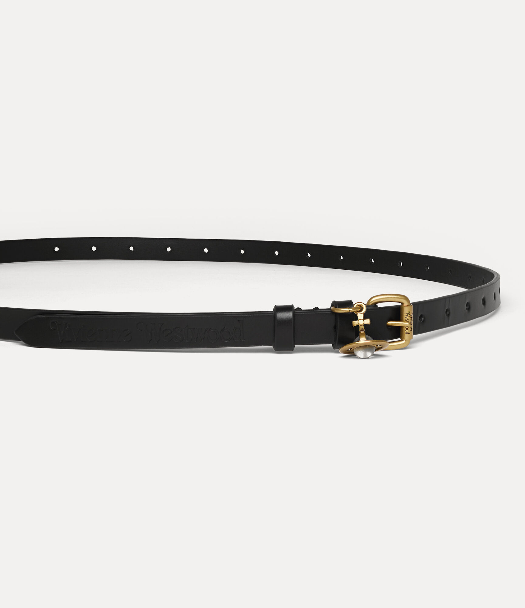 Mini Alex Charm Belt in BLACK | Vivienne Westwood®