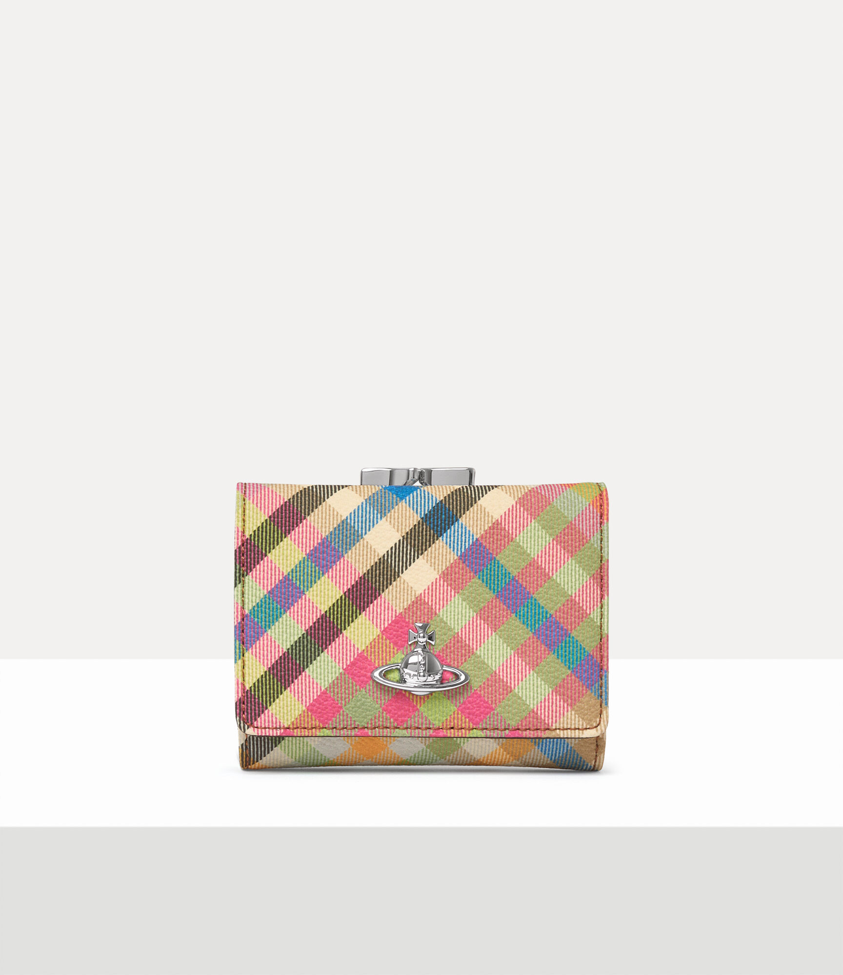 Small Frame Wallet in HEATHER-PLAID | Vivienne Westwood®