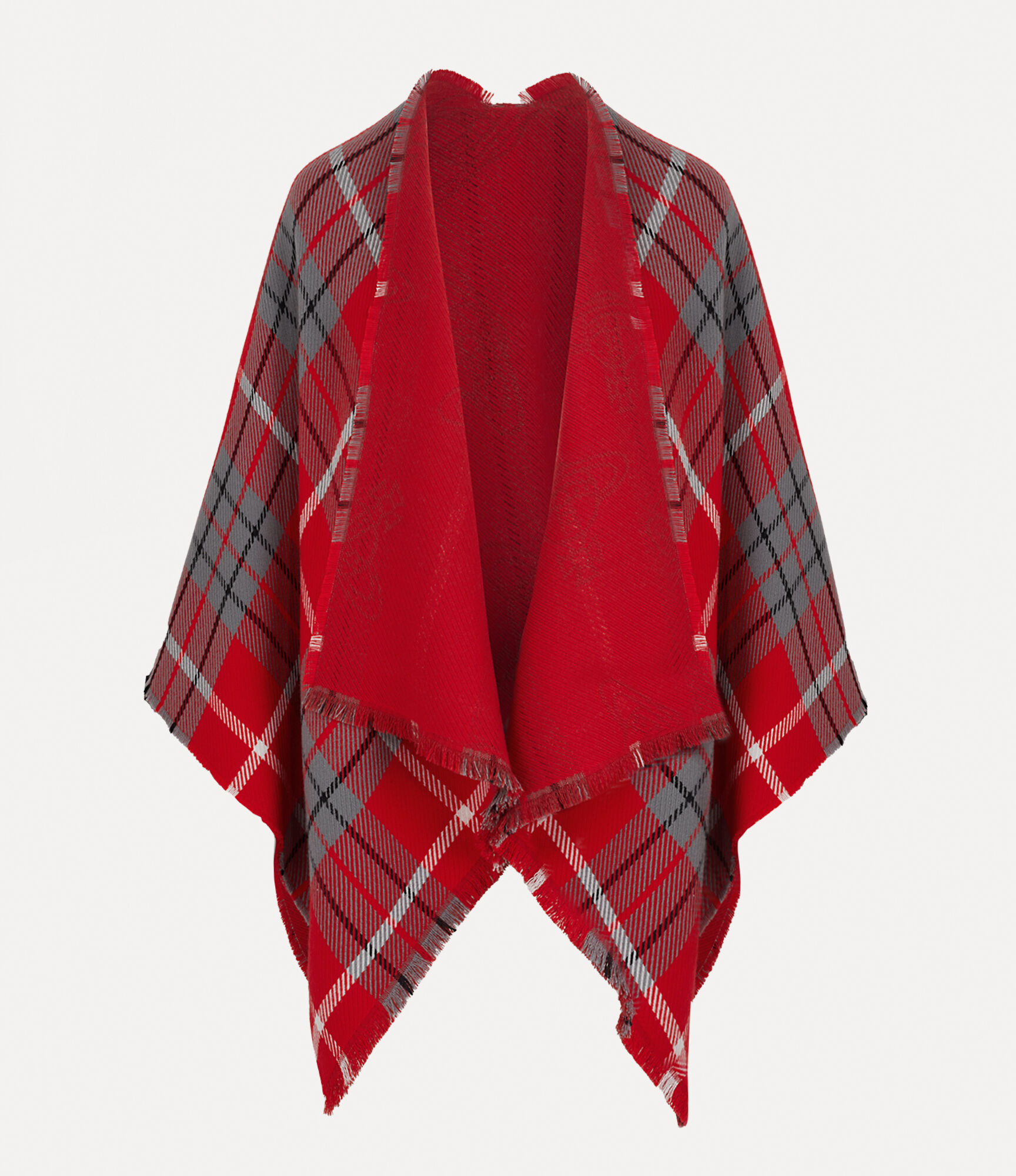 Tartan Poncho in RED | Vivienne Westwood®