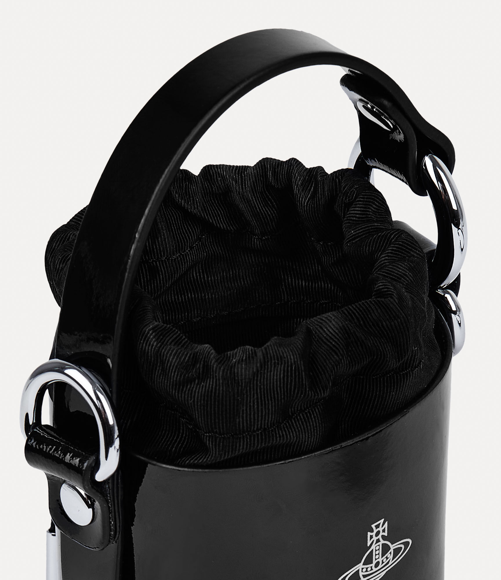 Mini Daisy Drawstring Bucket Bag in BONES-N-CHAIN | Vivienne Westwood®