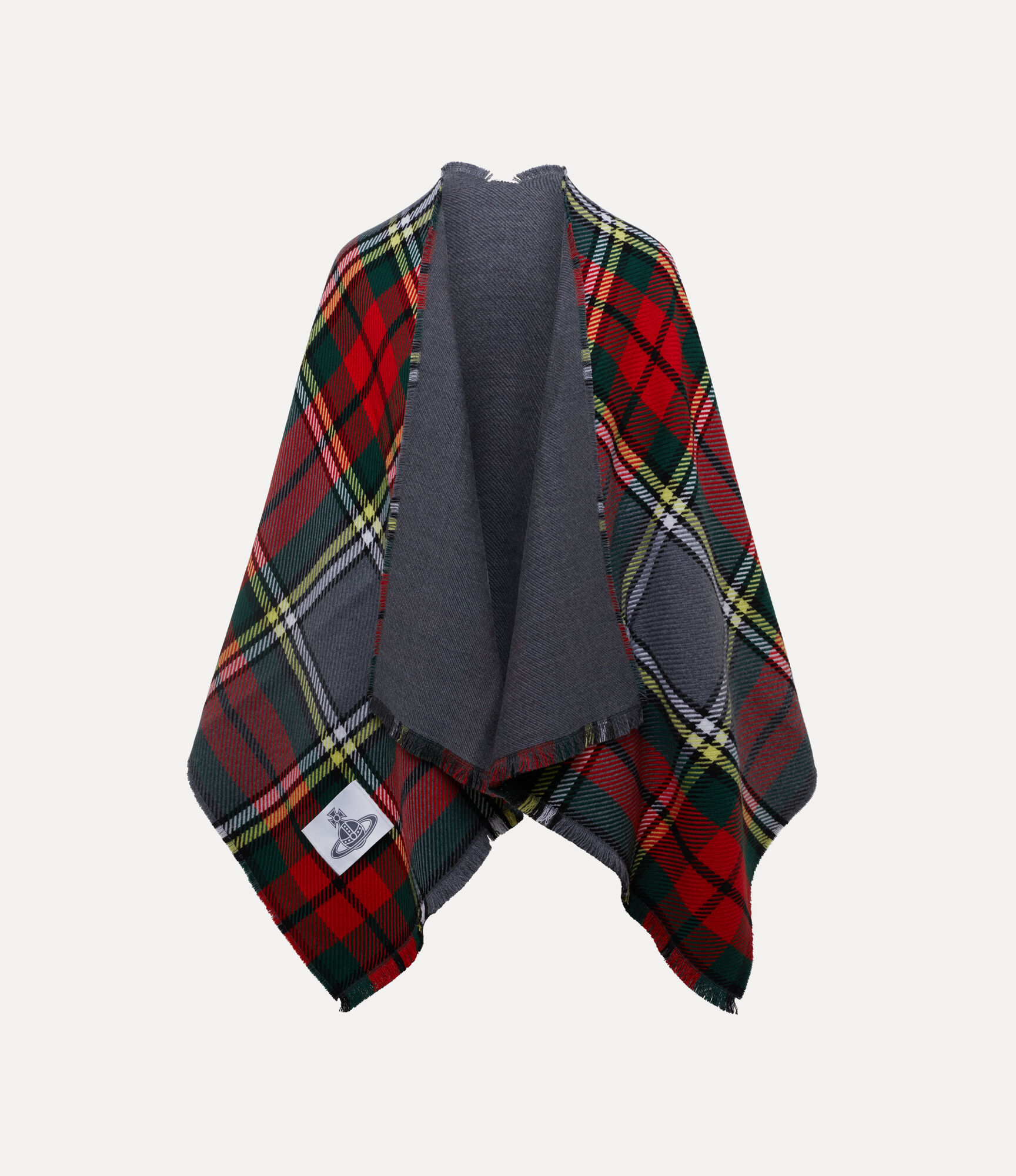 Tartan Poncho in SCARLET-TARTAN | Vivienne Westwood®