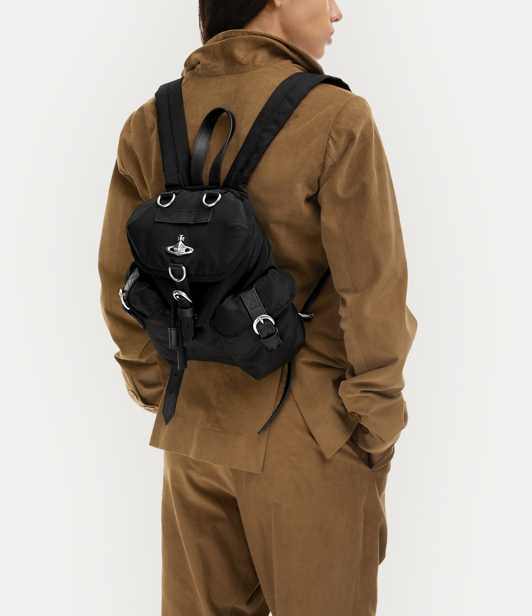 Highland Small Backpack in BLACK-SILVER-HW | Vivienne Westwood®