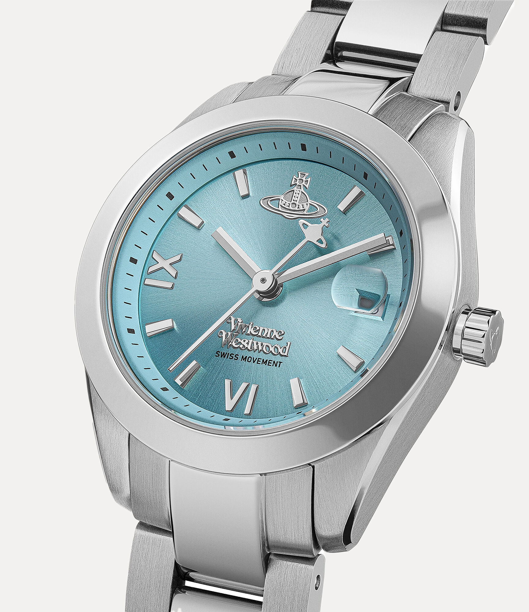 Fenchurch Watch in SILVER-TURQUOISE | Vivienne Westwood®