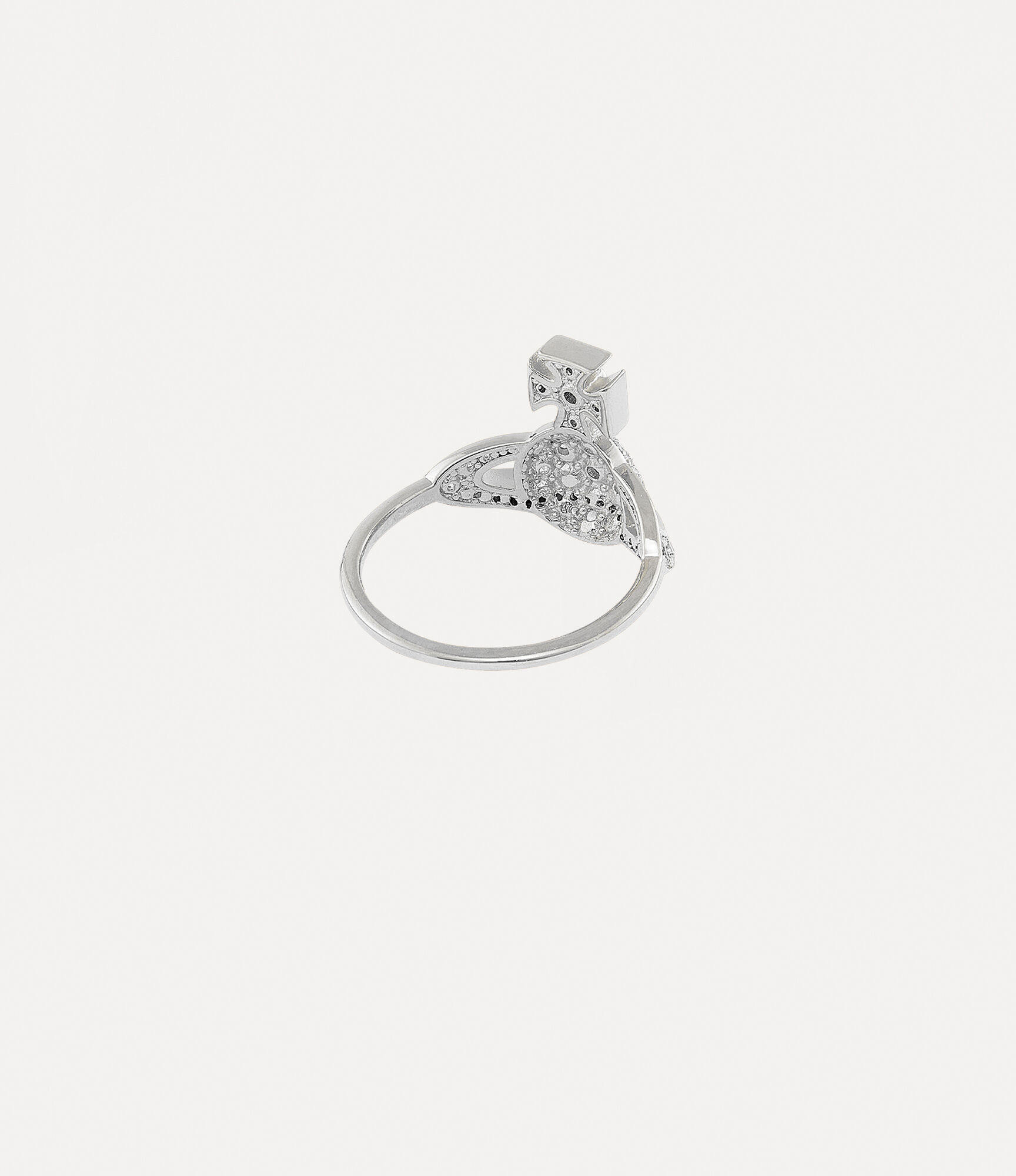 Little Orb Ring in PLATINUM-WHITE-CZ | Vivienne Westwood®