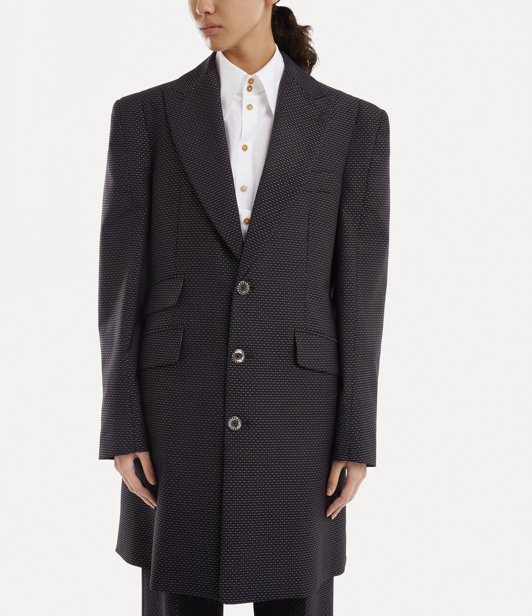 Alien Three Button Coat in BLACK | Vivienne Westwood®