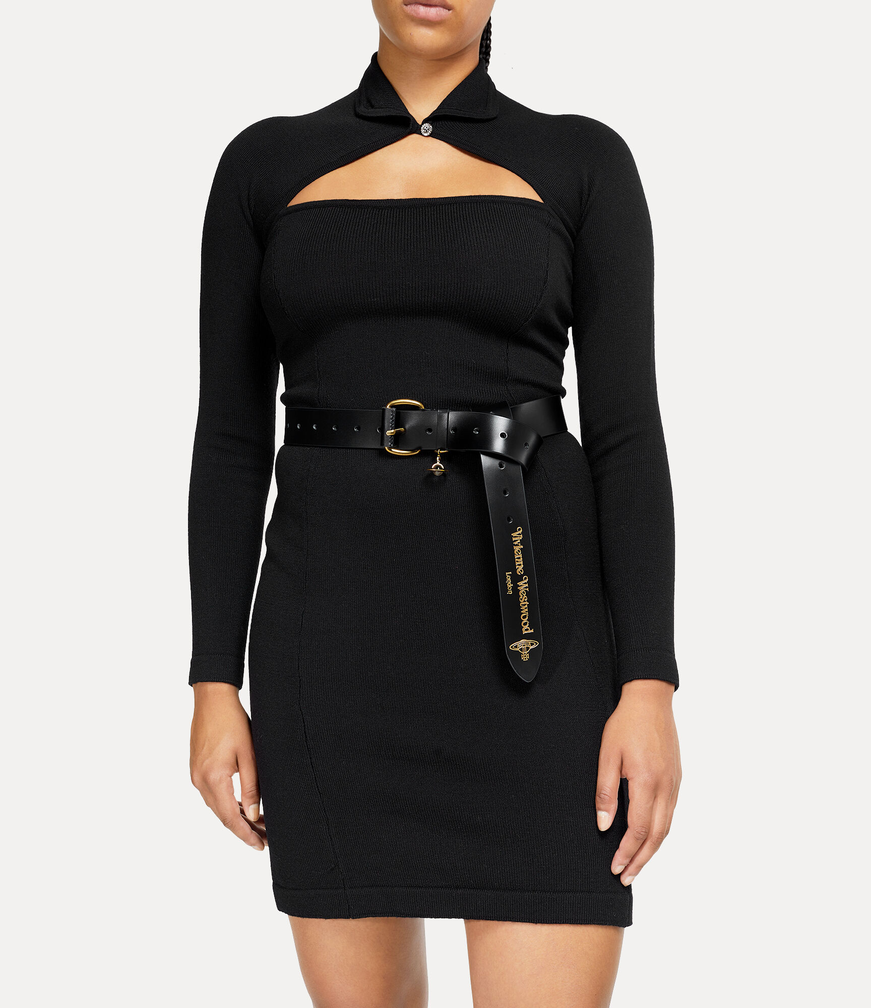 New Wide Alex Charm Belt in BLACK | Vivienne Westwood®