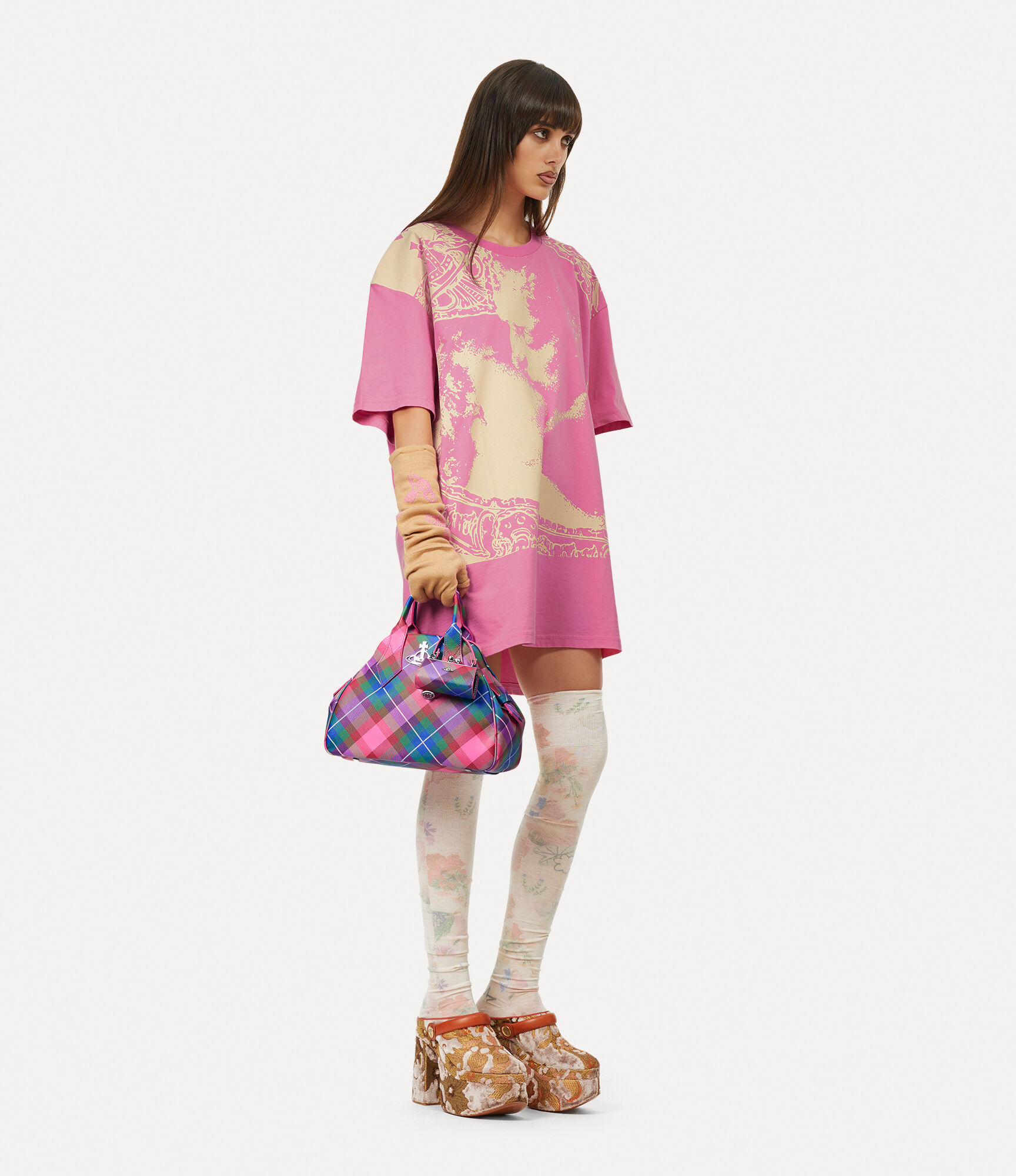 Medium Yasmine Handbag in CANDY-TARTAN | Vivienne Westwood®