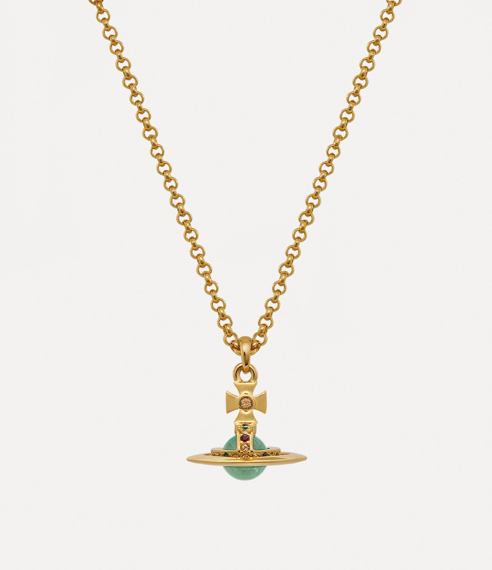 New Petite Orb Pendant Necklace in GOLD-EMERALD-SIAM-MONTANA-LIGHT ...