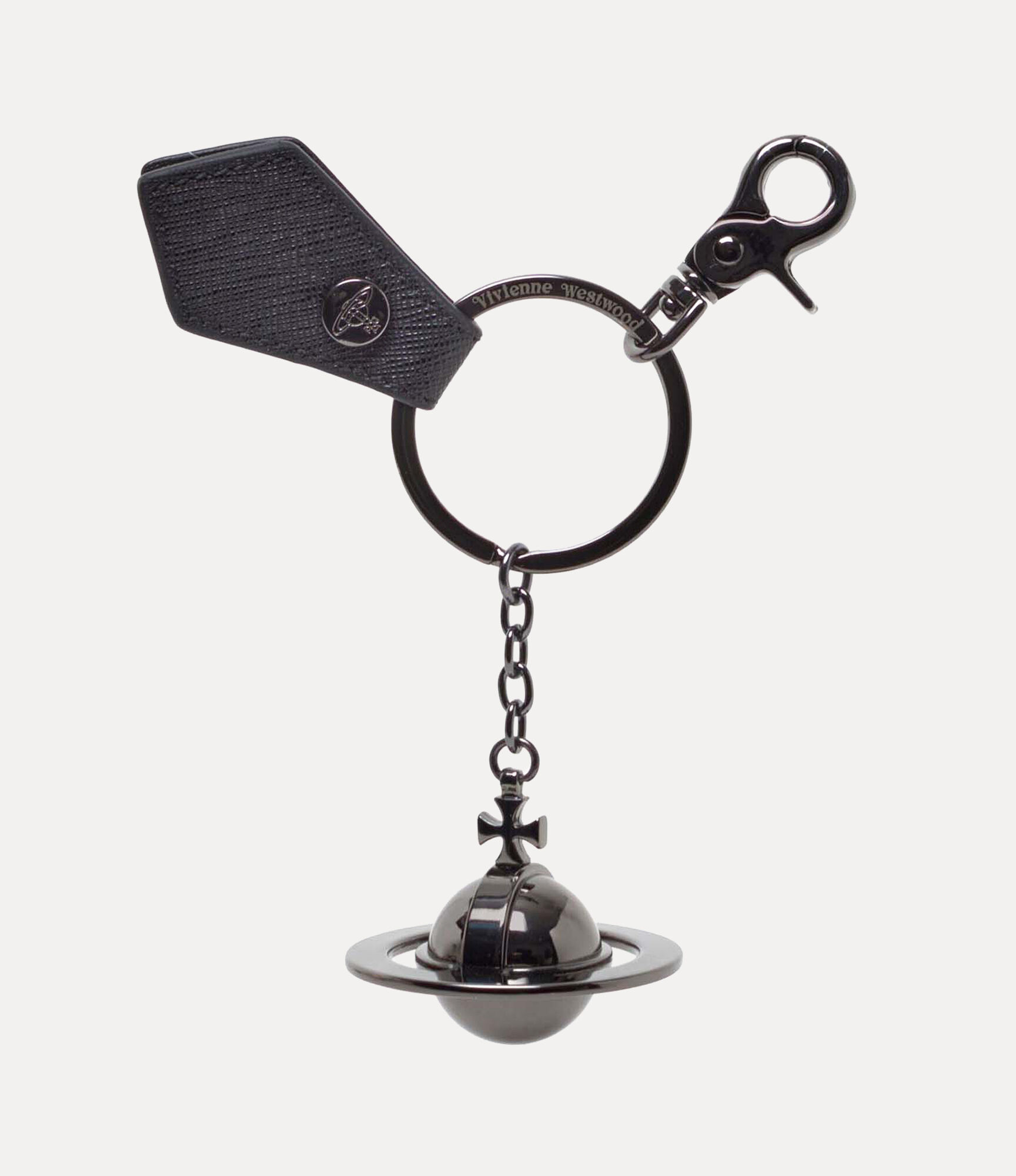 3D Orb Keyring Gunmetal in BLACK | Vivienne Westwood®