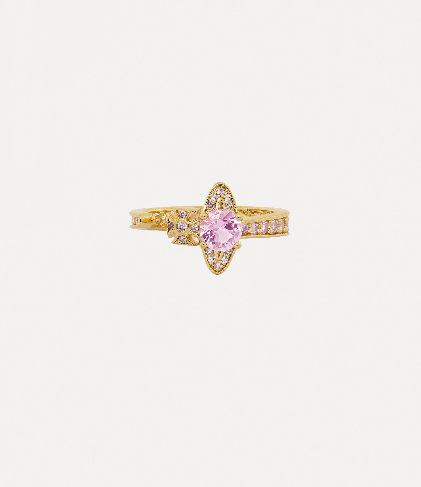Maitena Ring in GOLD-LIGHT-PINK-Nano-Crystal-CZ- | Vivienne Westwood®
